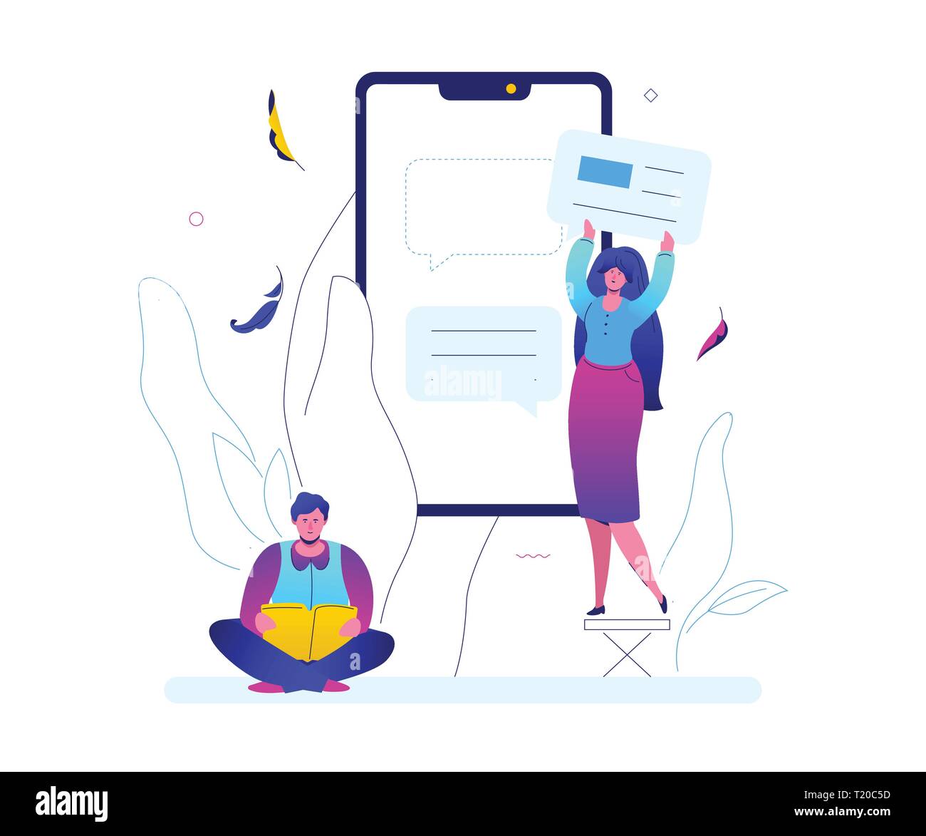 Image man chatting on Stock Vector Images - Alamy