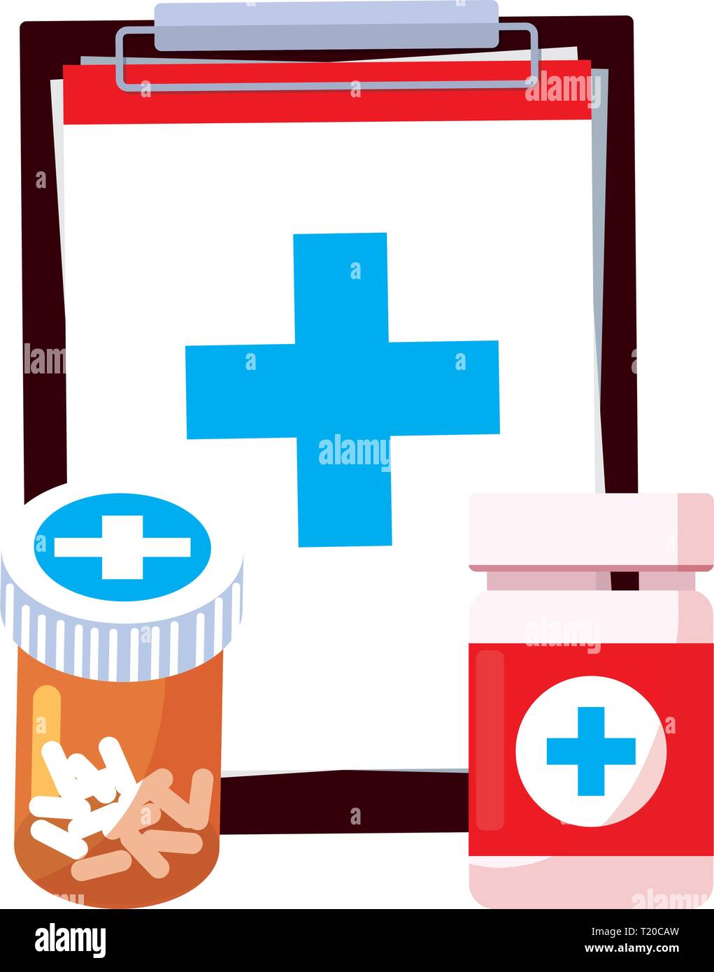 medical order checklist and medicine icons vector illustration design ...