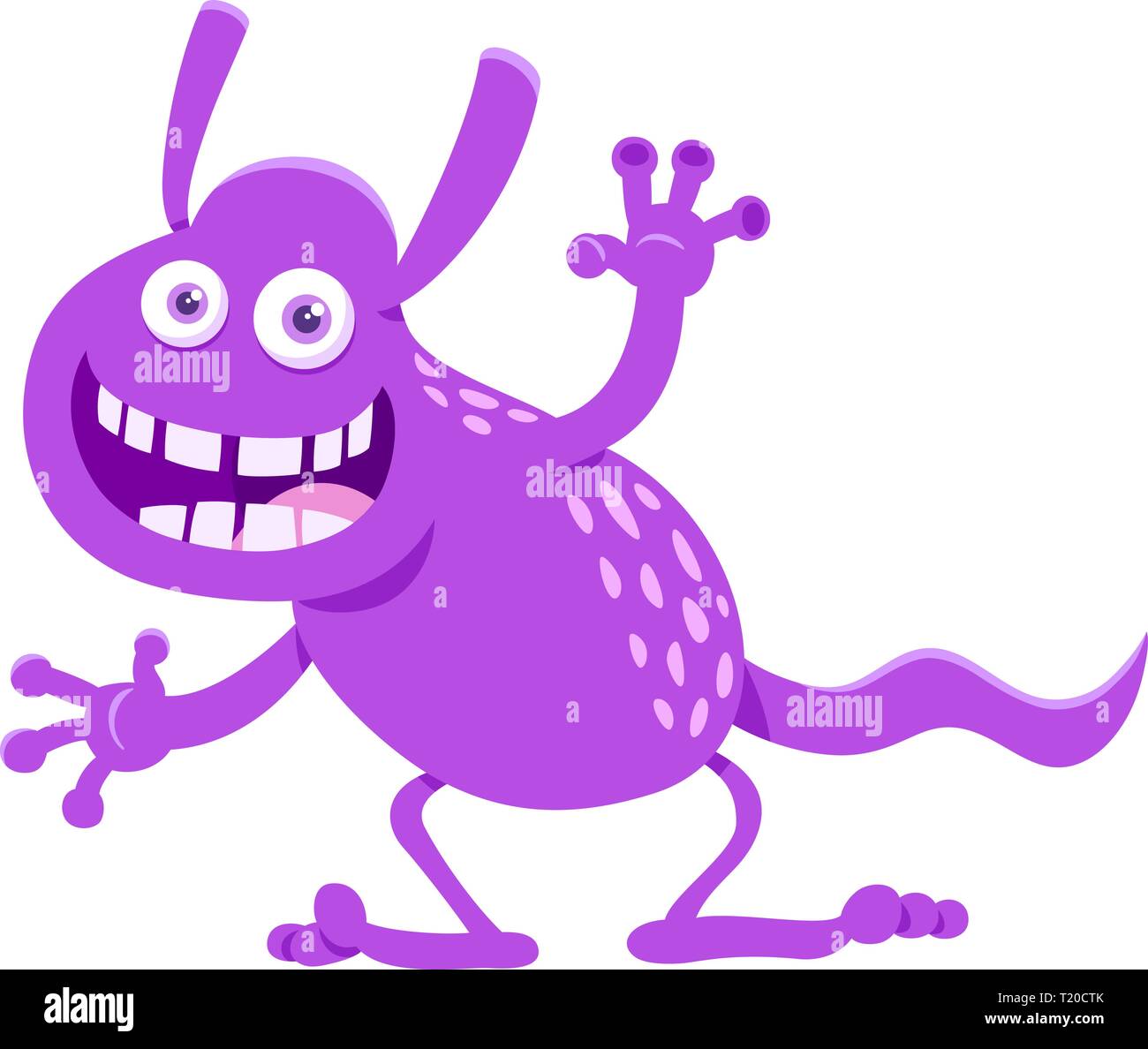 Cartoon Illustration of Funny Fantasy or Fairy Tale Monster Character ...