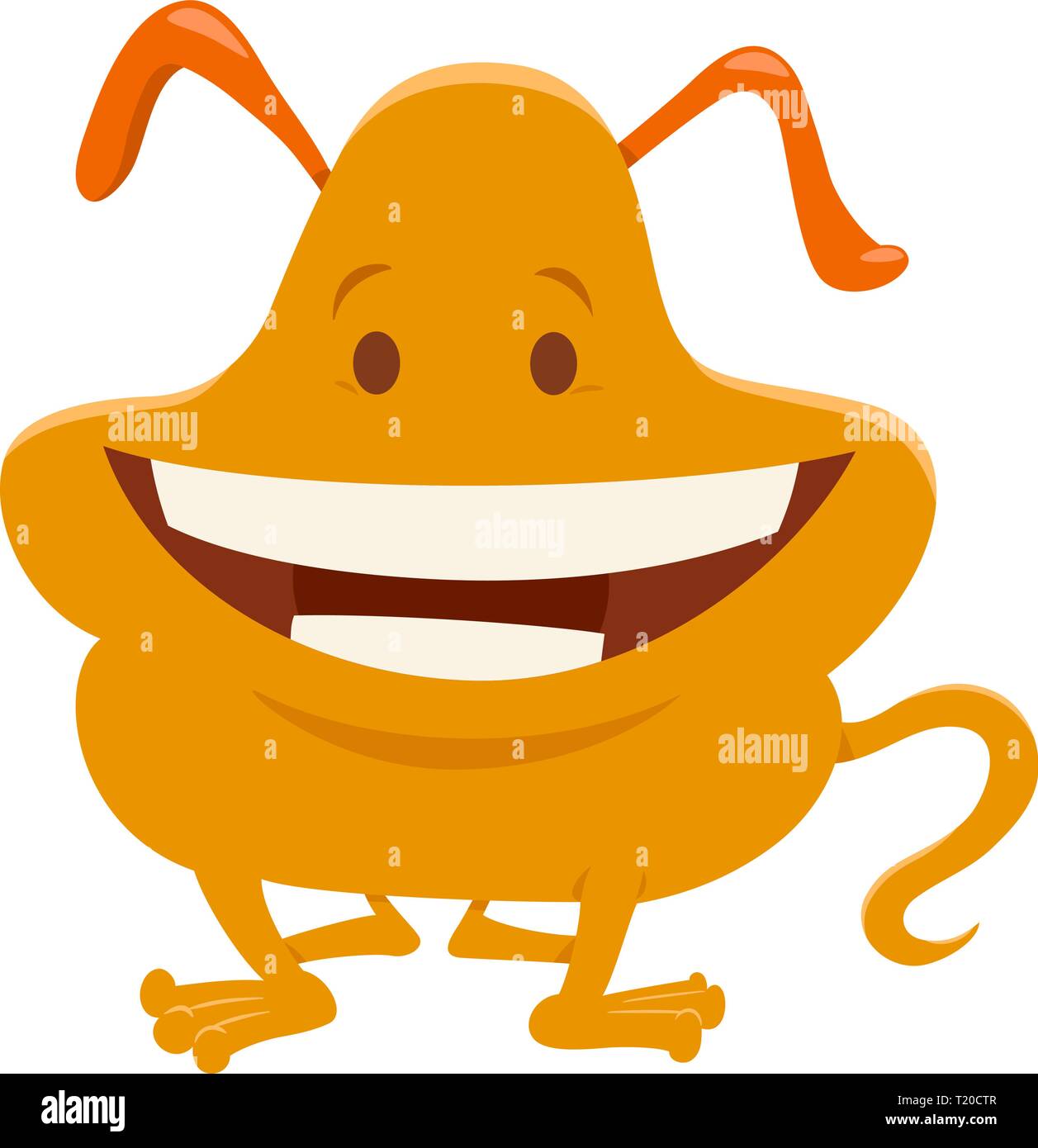 Cartoon Illustration of Happy Fantasy or Fairy Tale Character Stock ...