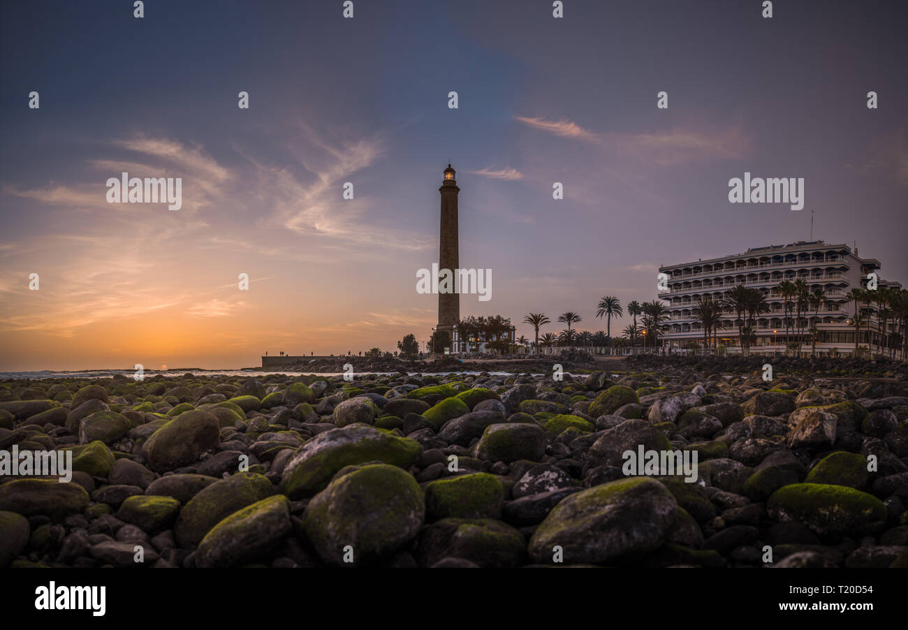 Lighthouse from Maspalomas - Gran Canaria Stock Photo - Alamy