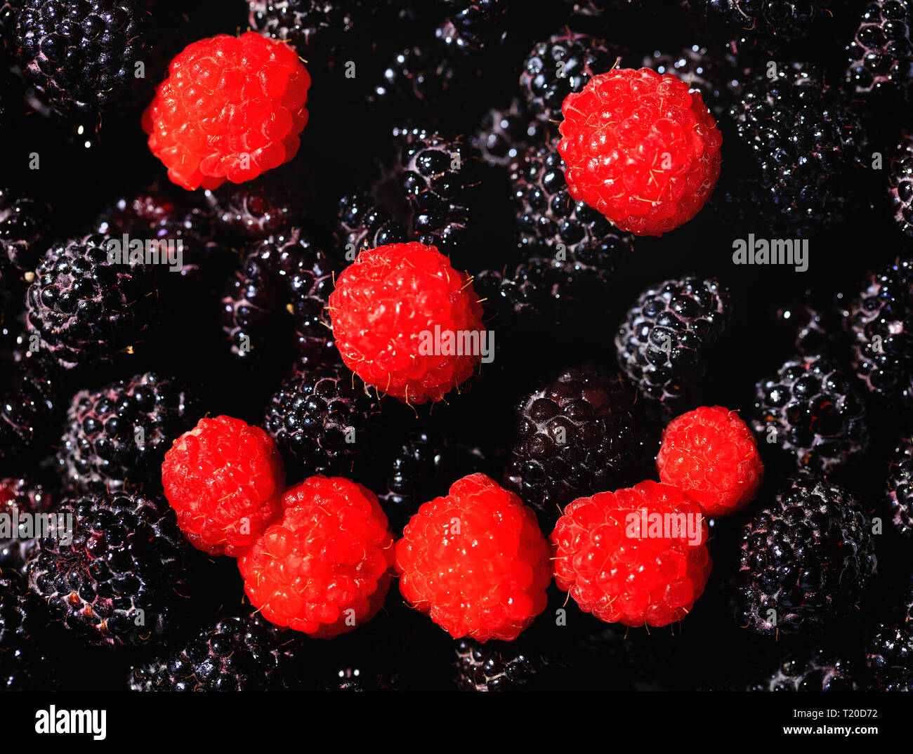 Healthy and fresh breakfast with berries assortment. Human mimic shape ...