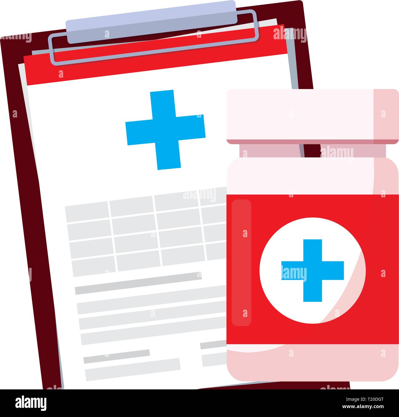 medical order checklist and medicine icons vector illustration design ...