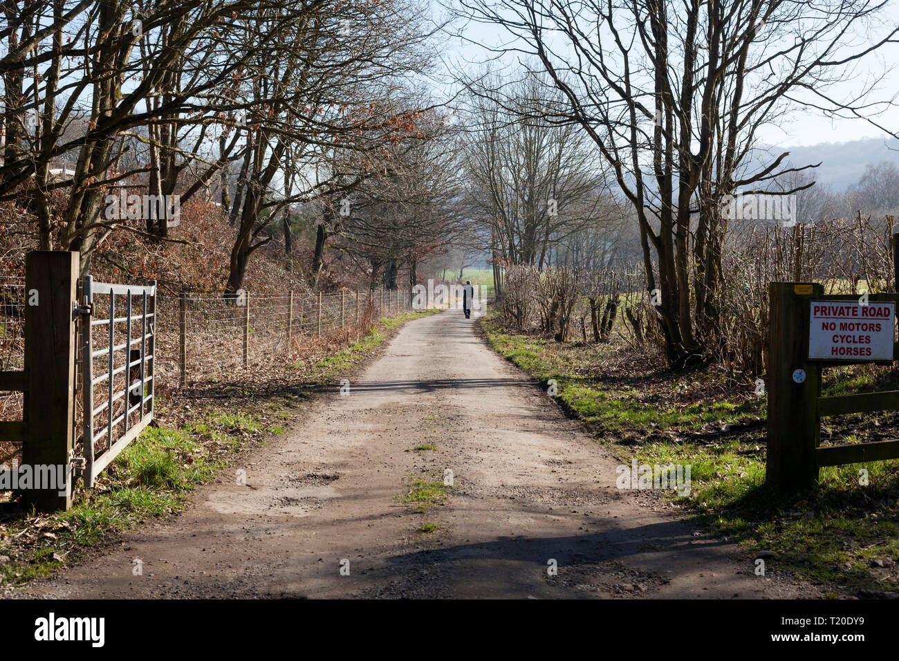 Man walking country lane hi-res stock photography and images - Alamy