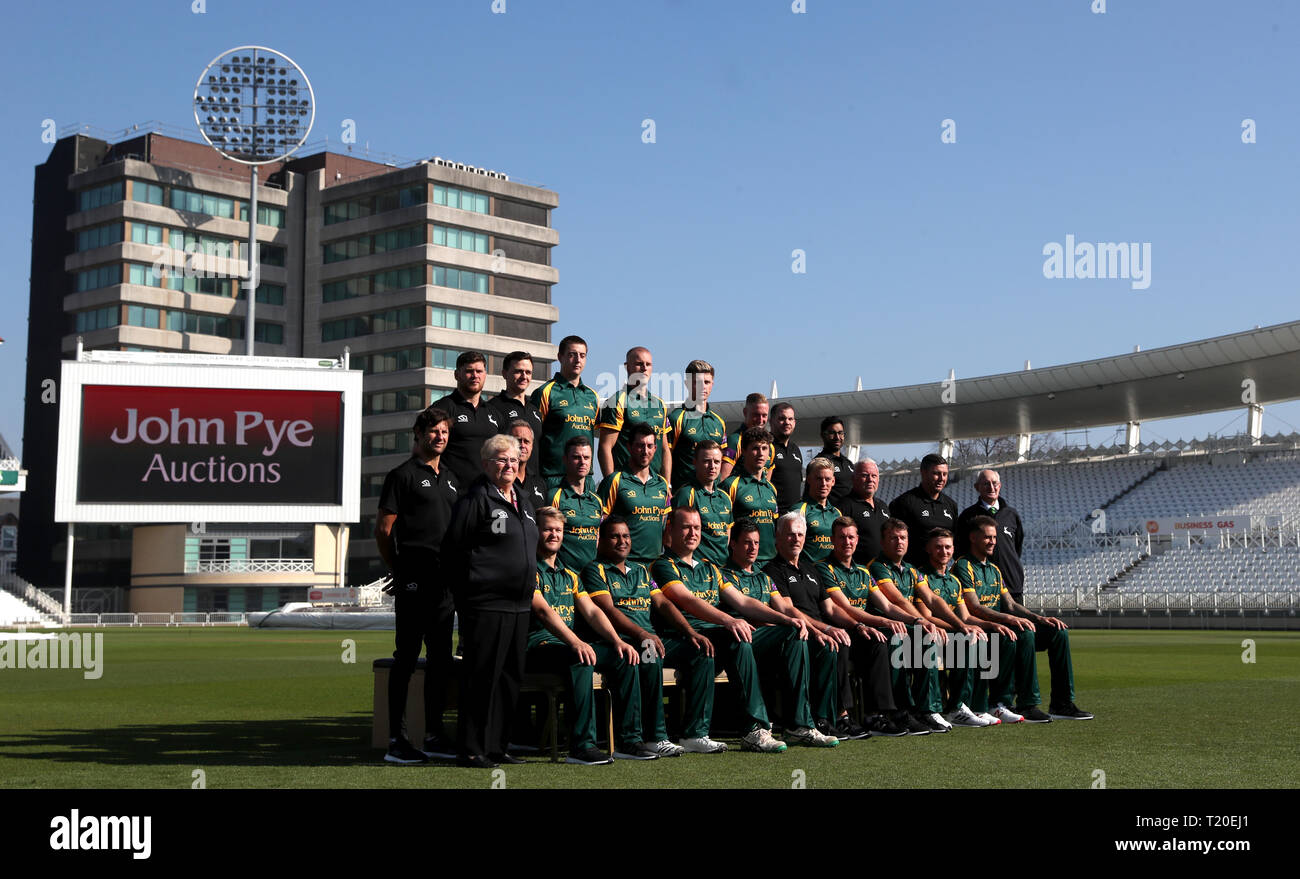 Nottinghamshire (back row, left-right) Liam Price, Henry Woodward, Jack ...