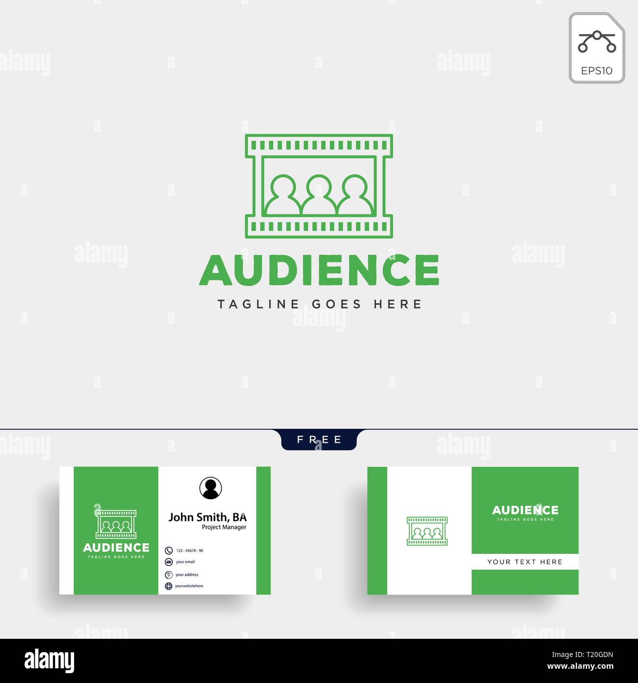 people watch movie performance show simple logo template vector ...