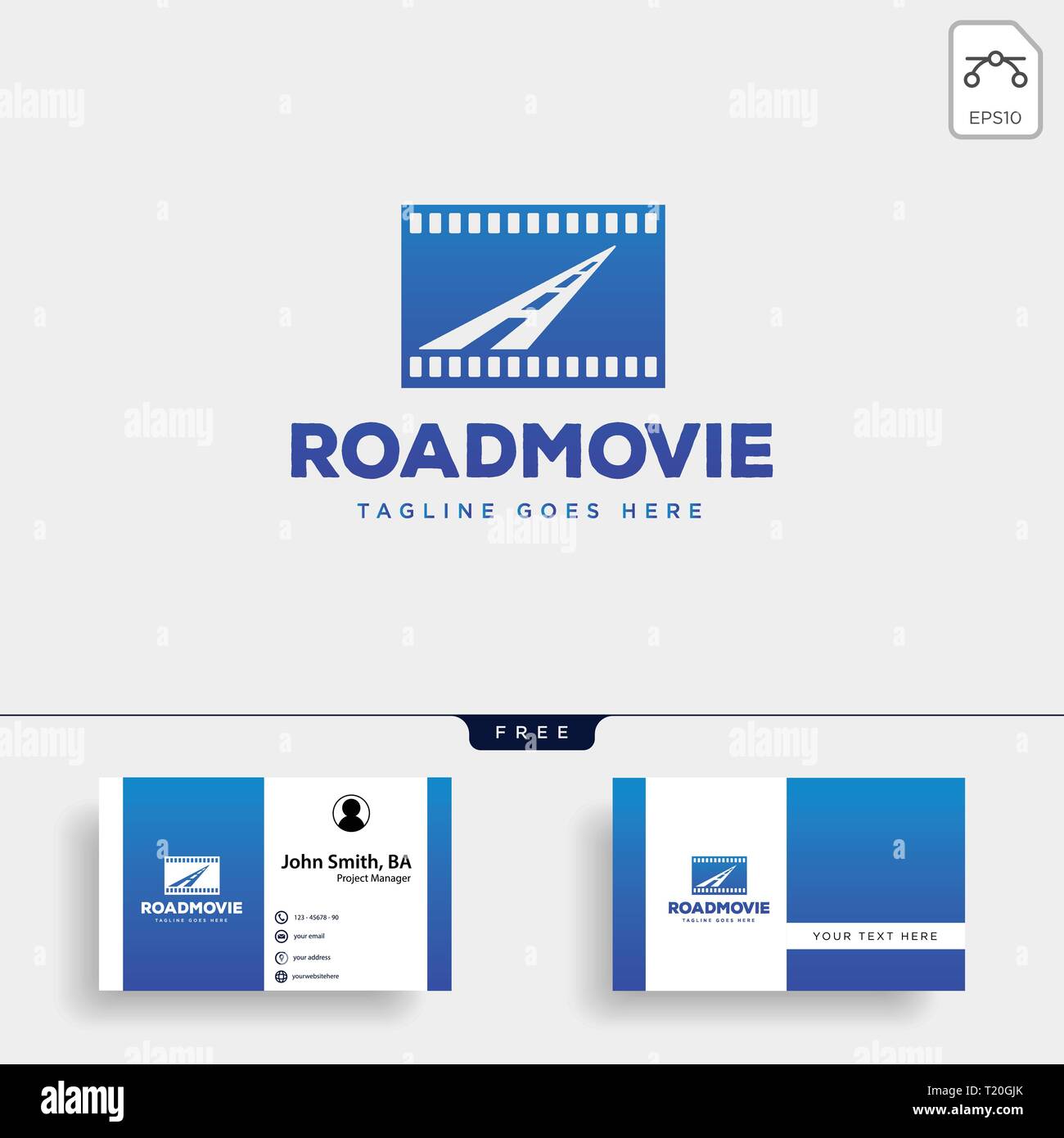 road movie or cinema negative logo template vector illustration icon ...
