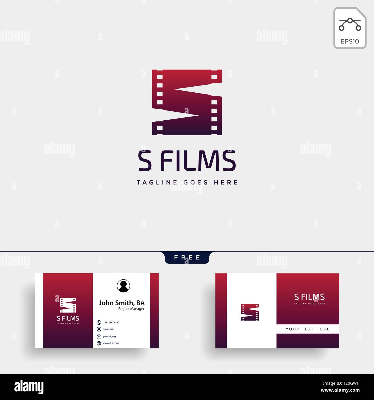 letter S movie cinema film simple logo template vector illustration ...