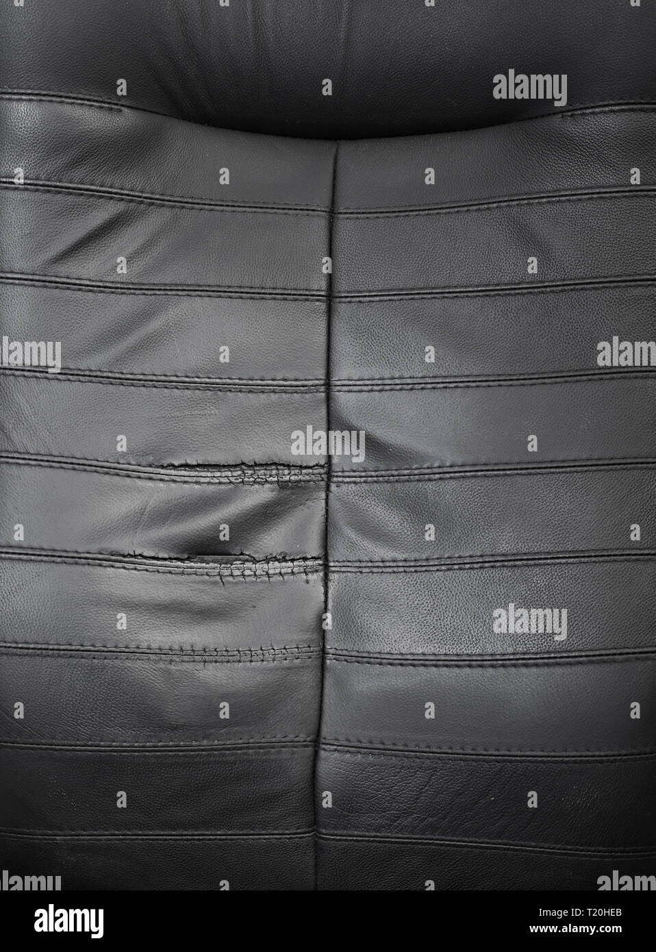 Black torn leather texture with stripes, surface background Stock Photo ...