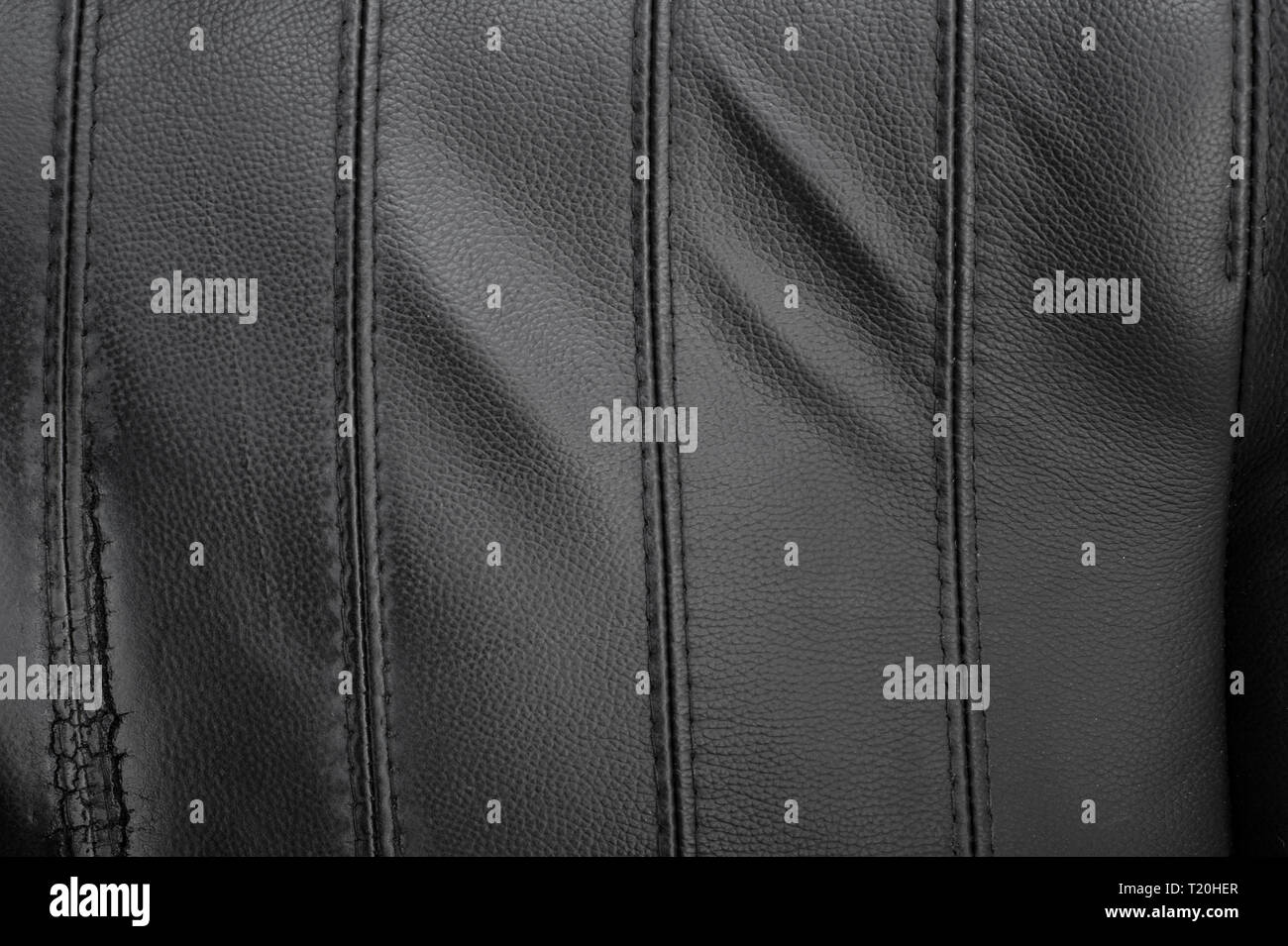 Black torn leather texture with stripes, surface background Stock Photo ...