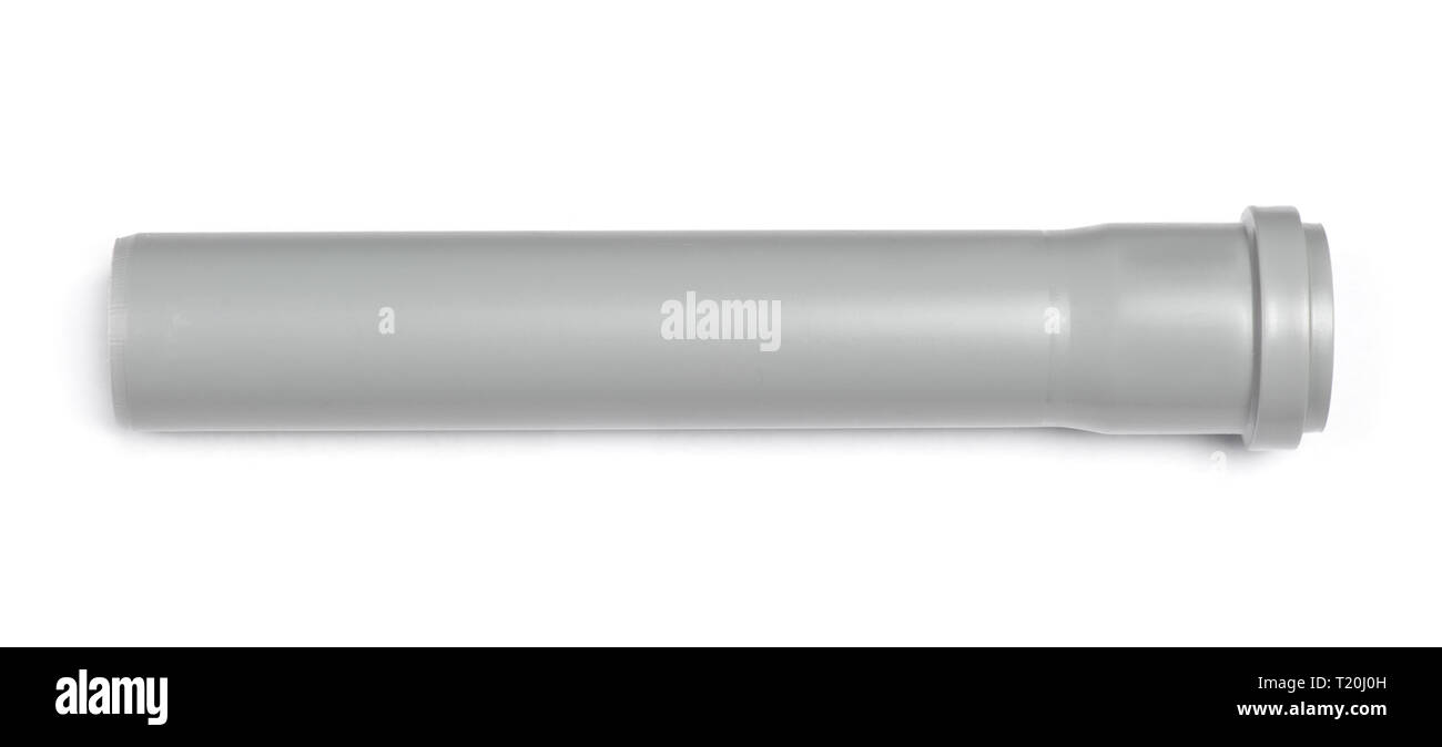Short plastic pipe isolated on white Stock Photo - Alamy