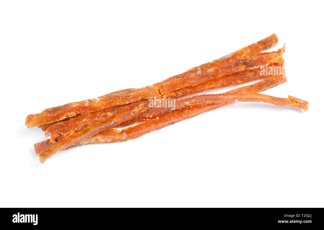 Dried salted fish sticks isolated on white Stock Photo - Alamy
