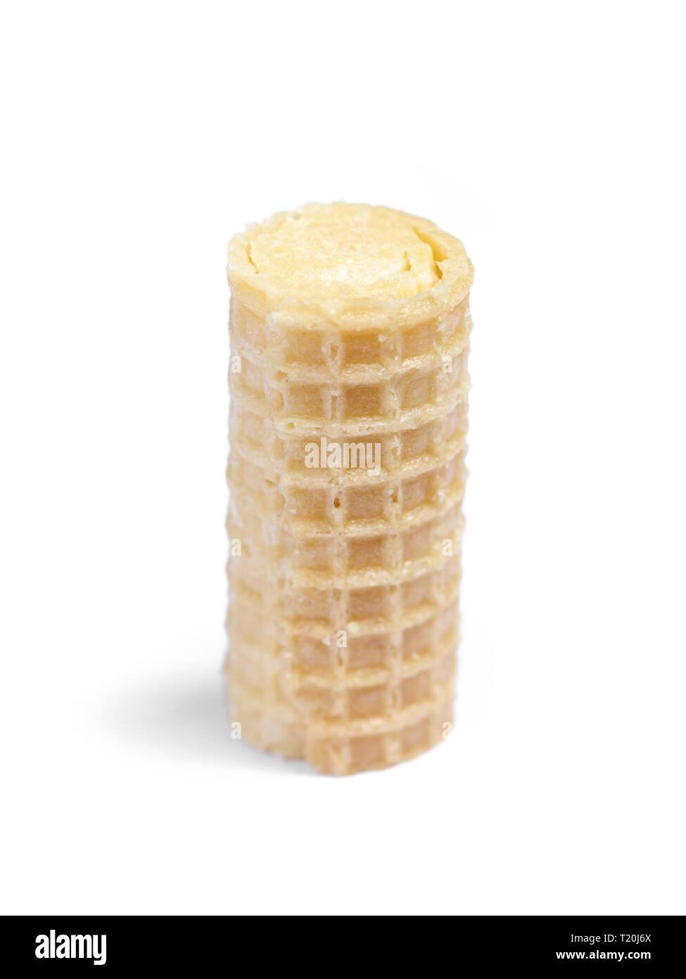 Single wafer roll isolated on white Stock Photo - Alamy