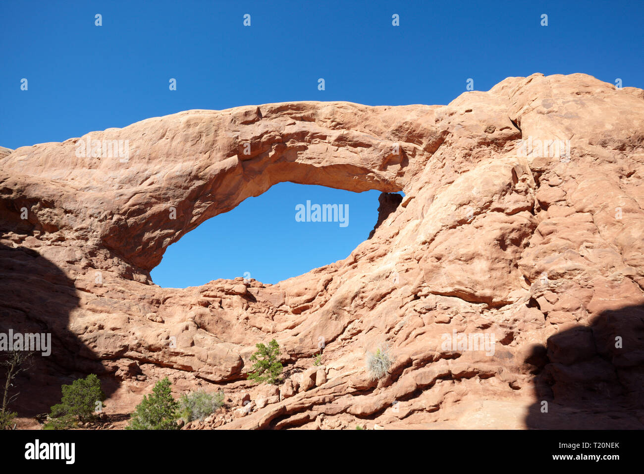 North and South Arches formation, Arches National Park, Utah, America ...