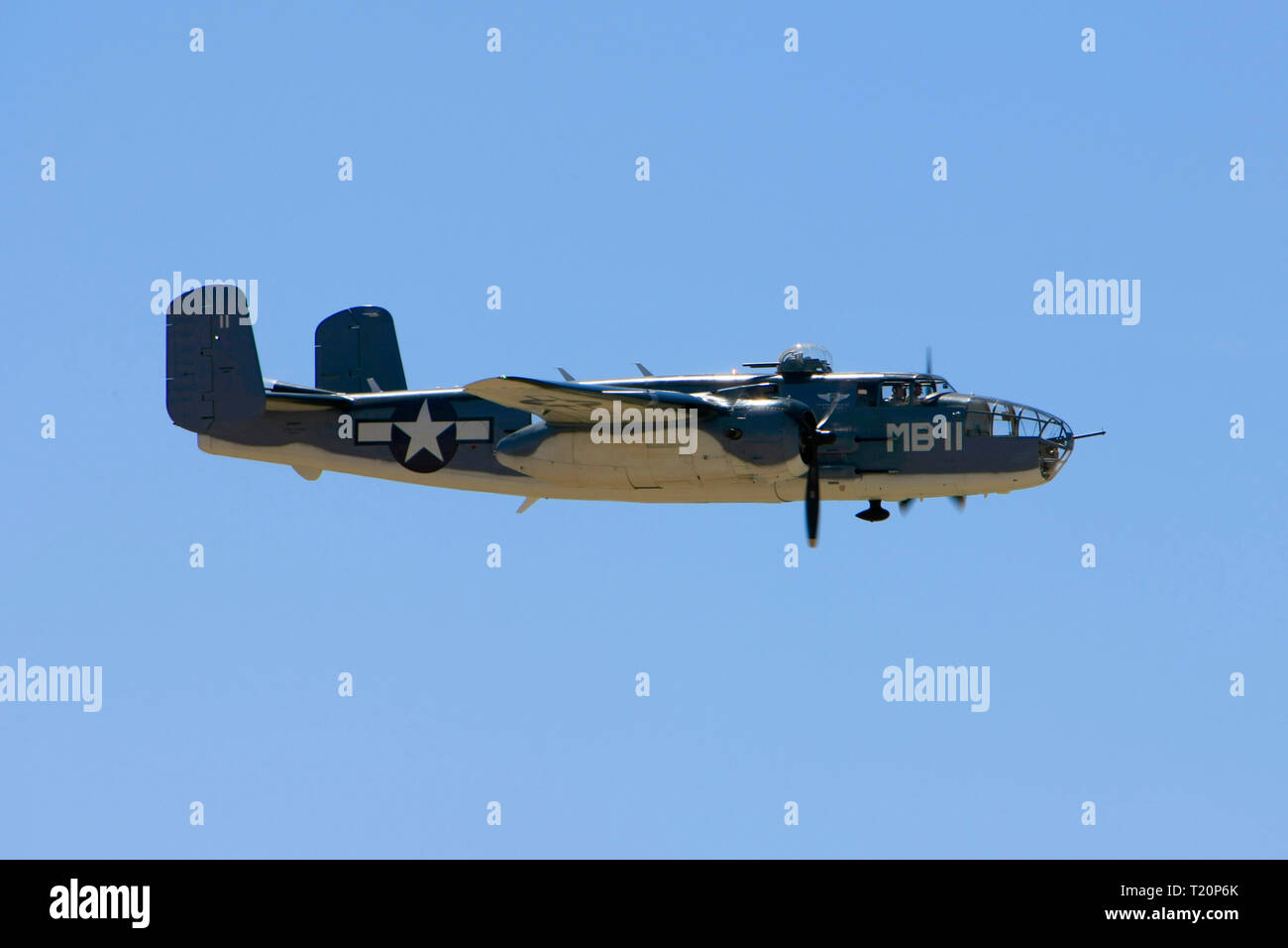 A WW2 USNavy PBJ-1 (B25 Mitchell) bomber at the Tucson Air Show in ...