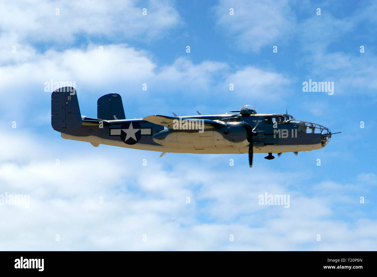 A WW2 USNavy PBJ-1 (B25 Mitchell) bomber at the Tucson Air Show in ...