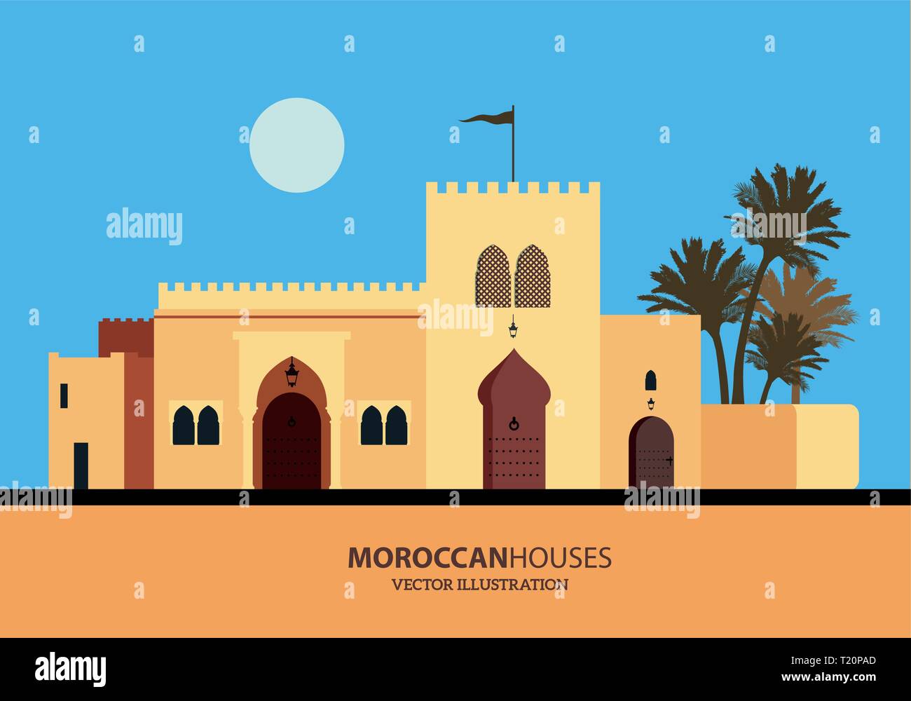 Traditional houses of tunisia Stock Vector Images - Alamy