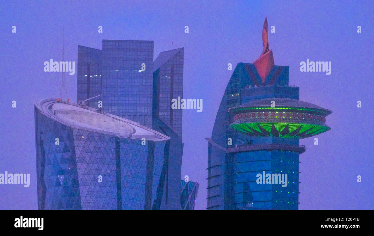 Salam tower west bay doha hi-res stock photography and images - Alamy