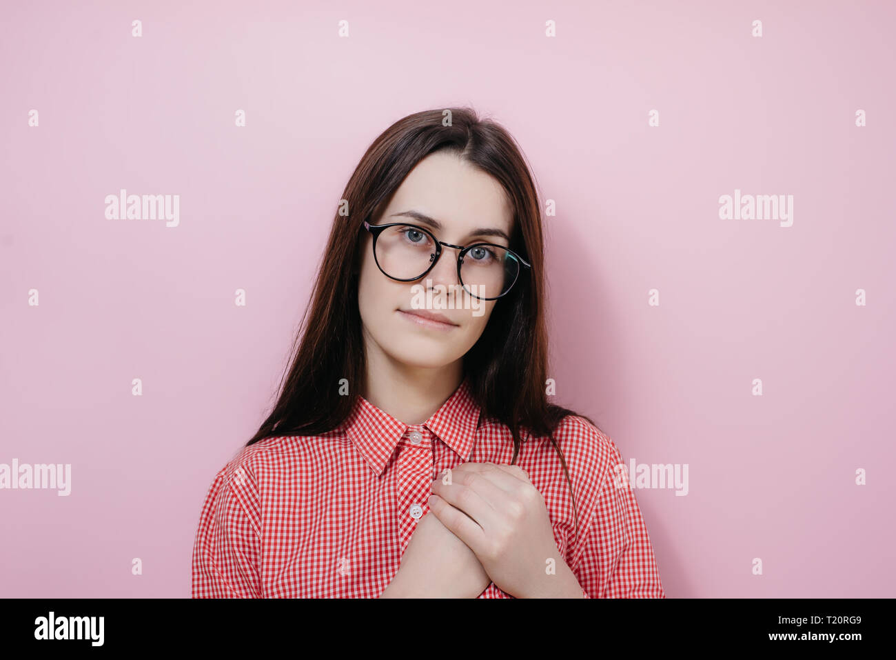 Student hands over heart hi-res stock photography and images - Alamy