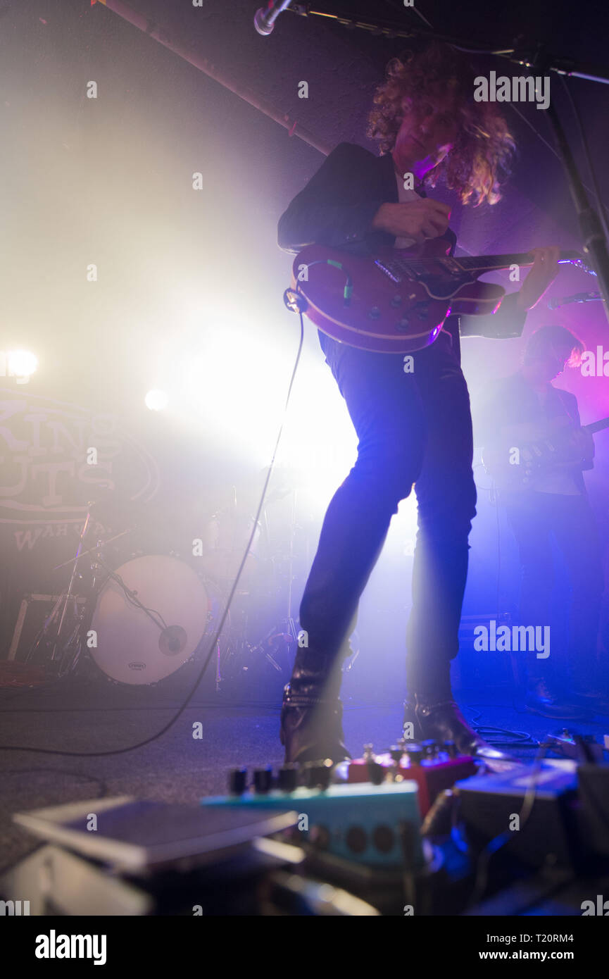 Killers guitarist dave keuning at king tuts in glasgow hi-res stock ...