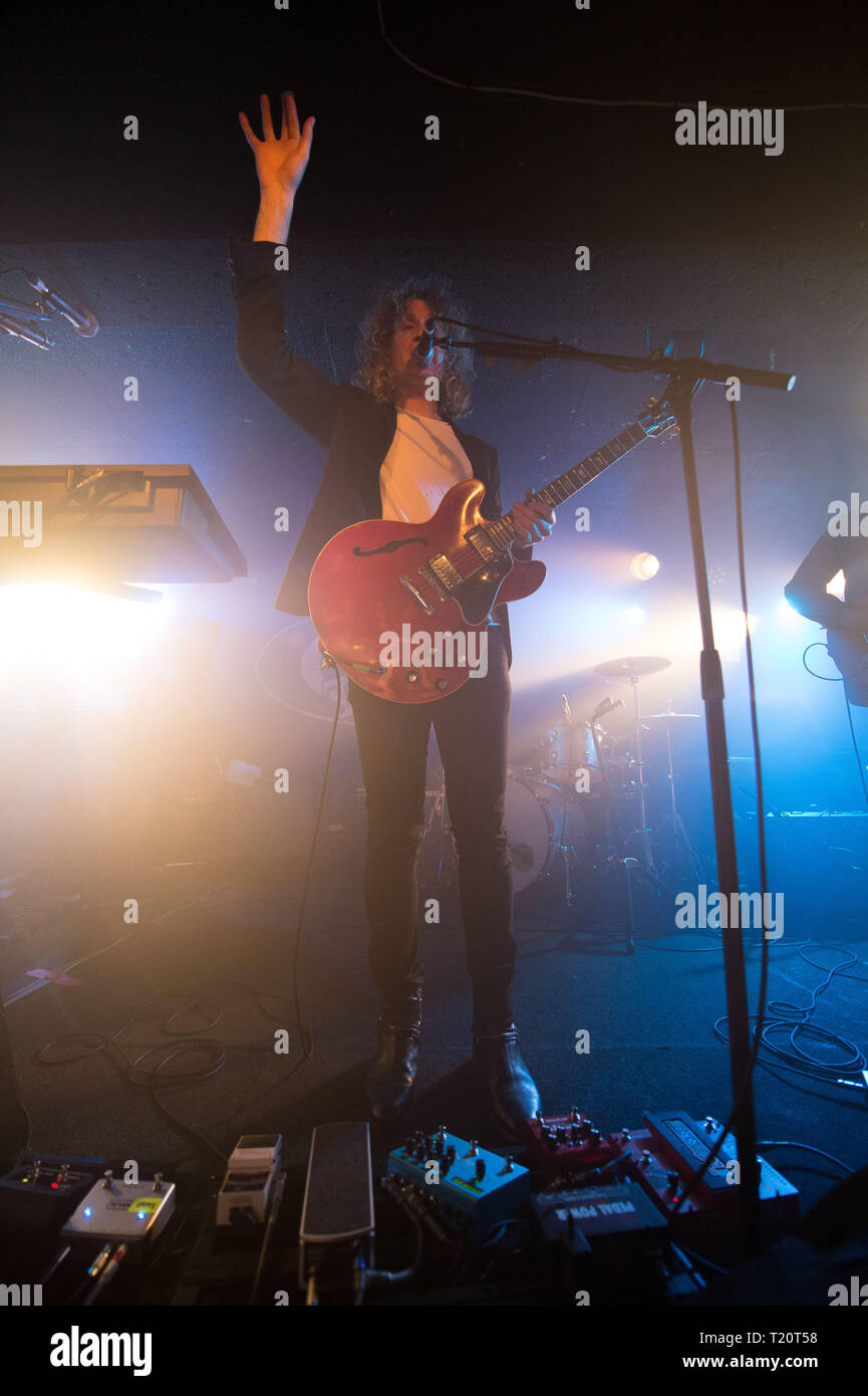 Killers guitarist dave keuning at king tuts in glasgow hi-res stock ...