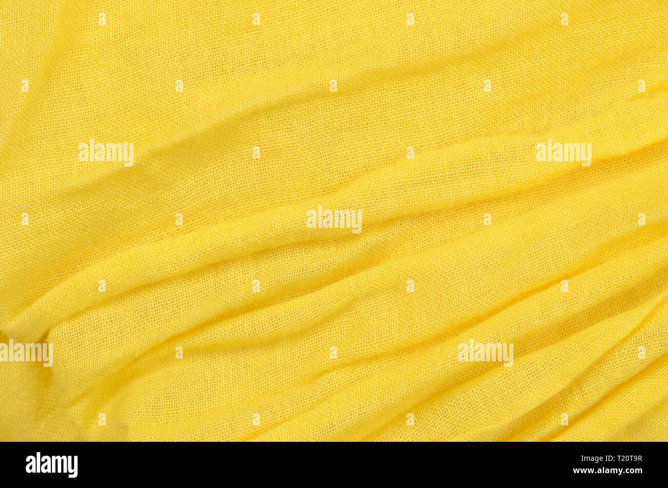 close up crumpled yellow cotton fabric background Stock Photo - Alamy
