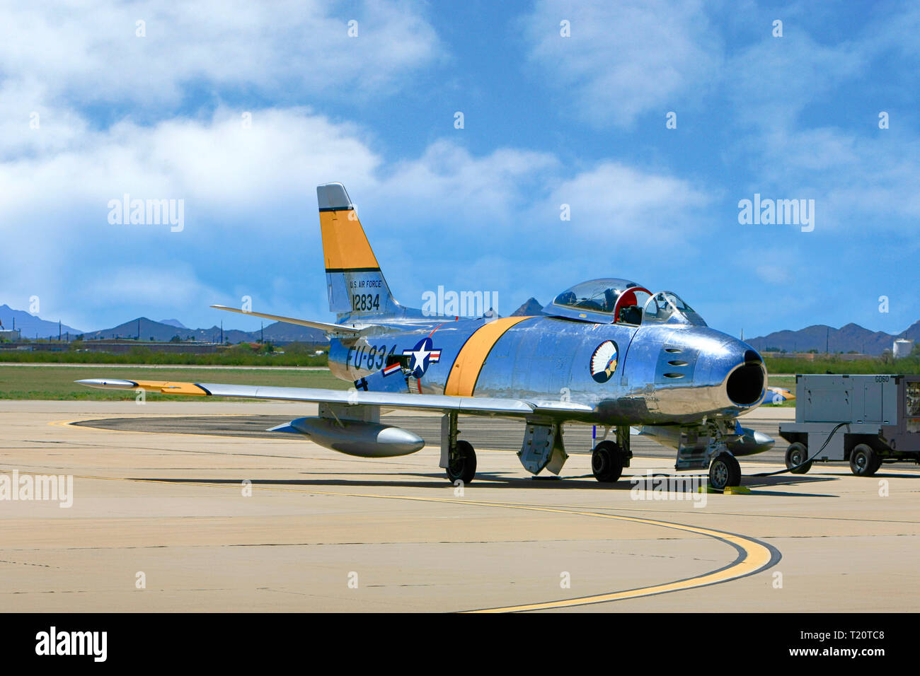 F-86 Sabre Jet of Korean War fame at Davis-Monthan AFB in Tucson AZ ...