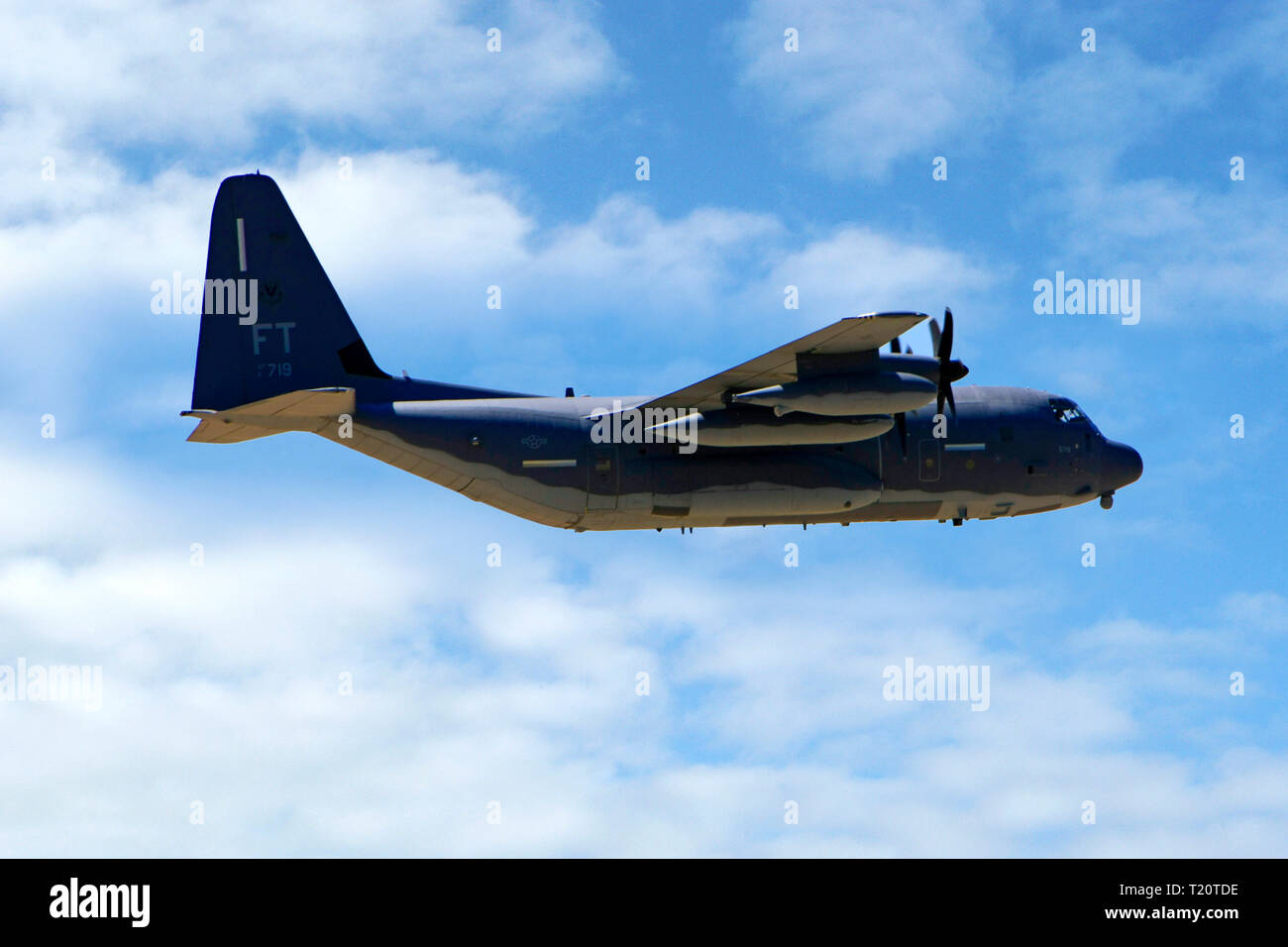 C-130 Hercules transport plane of the United States Air Force over ...