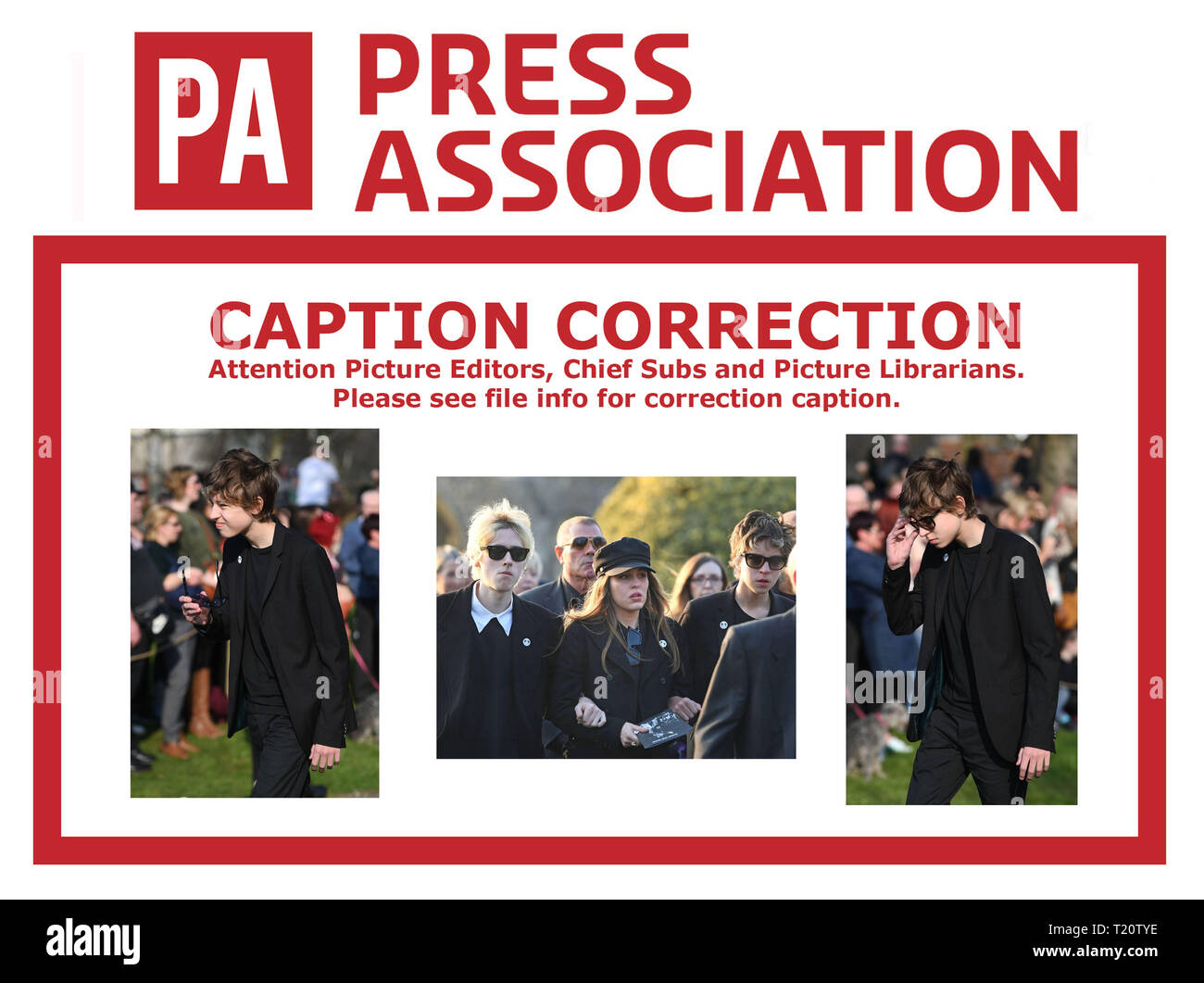 Funeral of keith flint Cut Out Stock Images & Pictures - Alamy