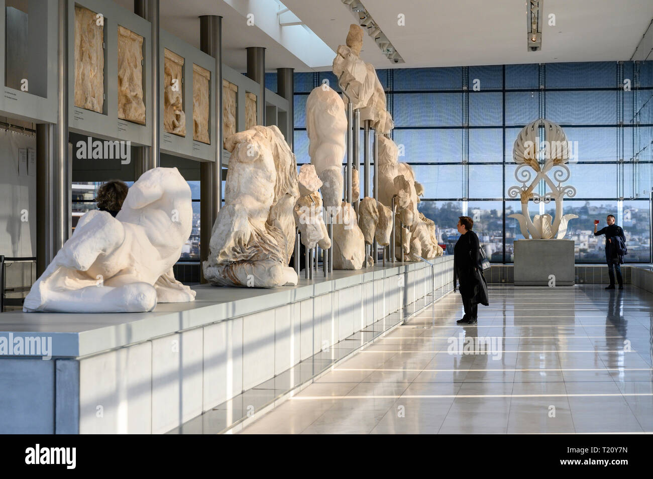The Parthenon and Acropolis seen through the windows of the new ...