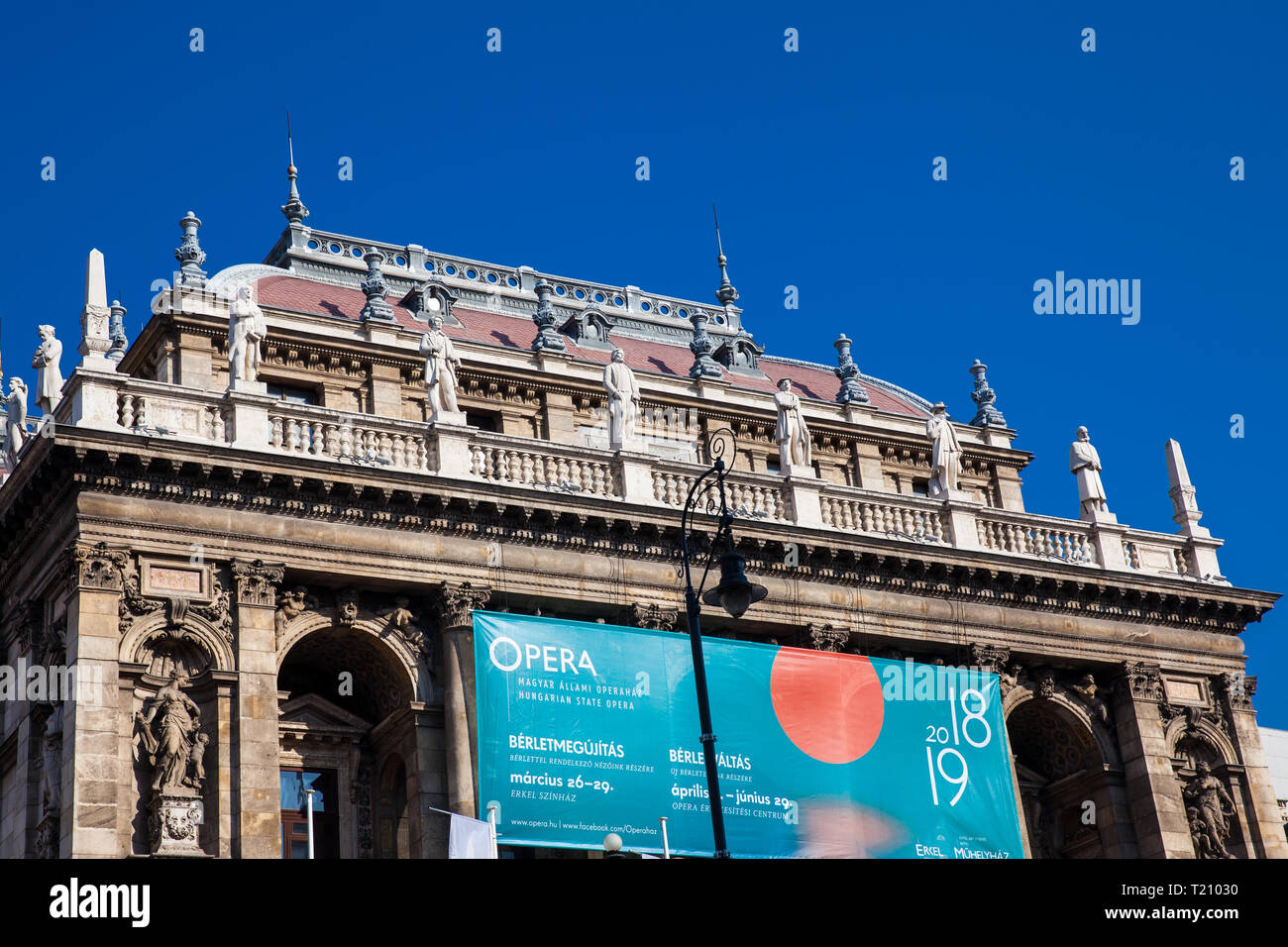 BUDAPEST, HUNGARY - APRIL, 2018: The Hungarian State Opera House neo ...