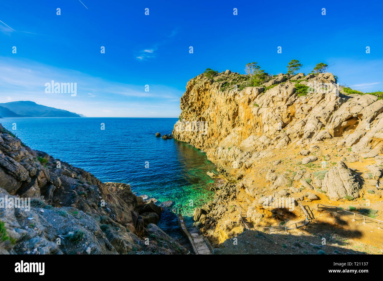 Spain, Baleares, Mallorca, coast near Sa Foradada Stock Photo - Alamy