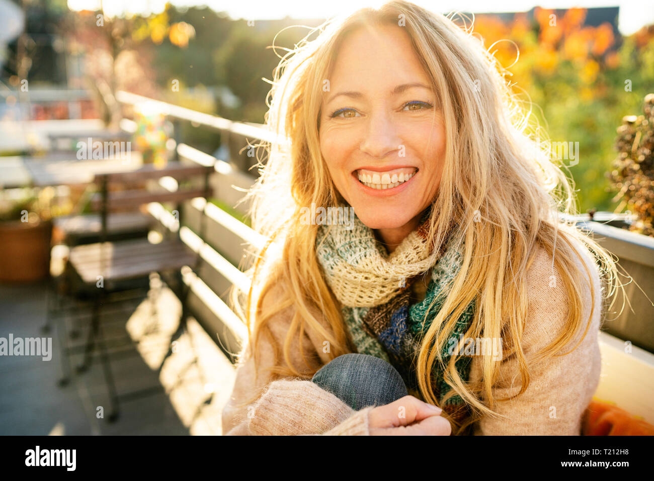 Happy mature woman autumn hi-res stock photography and images - Alamy