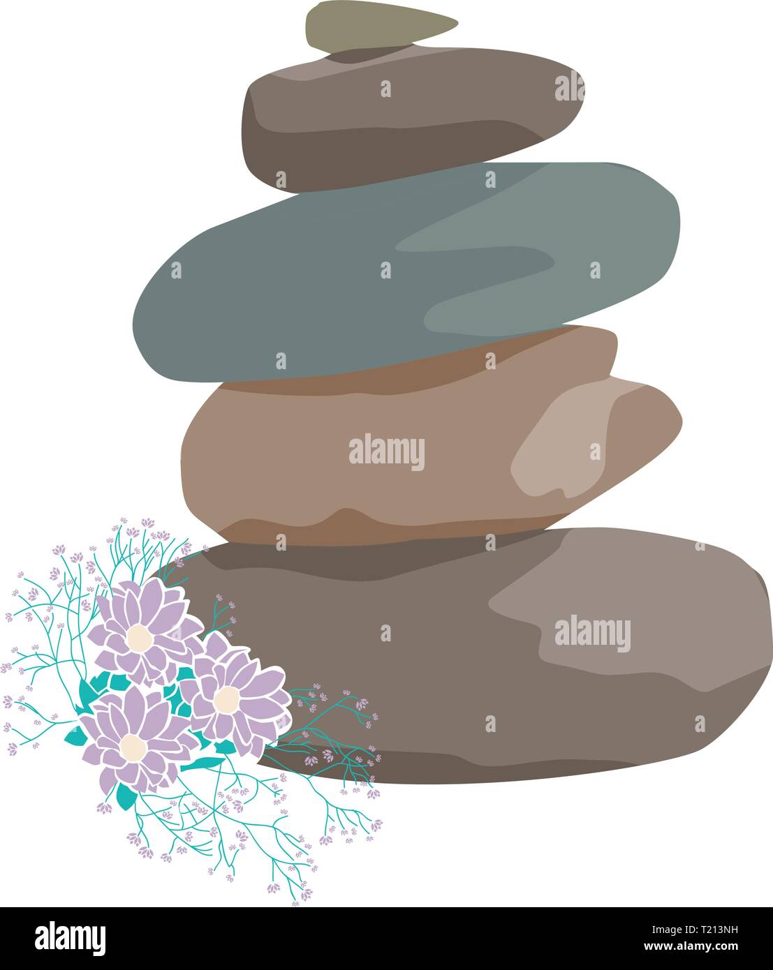 Massage stones spa therapy Stock Vector Images - Alamy