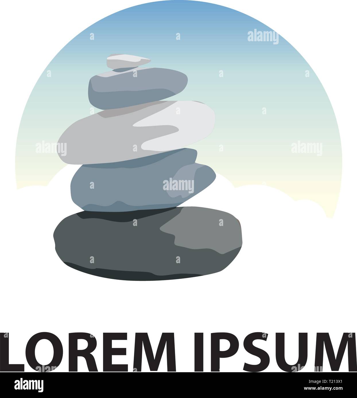 Massage stones spa therapy Stock Vector Images - Alamy