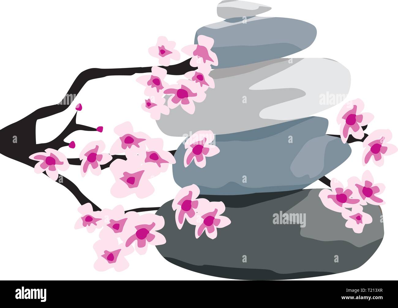 Zen garden vector vectors hi-res stock photography and images - Alamy