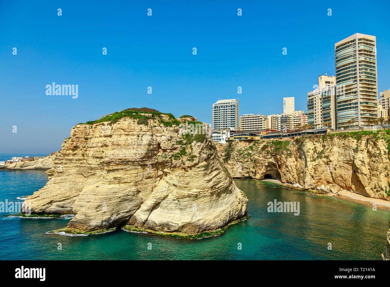 Rock of raouche hi-res stock photography and images - Alamy