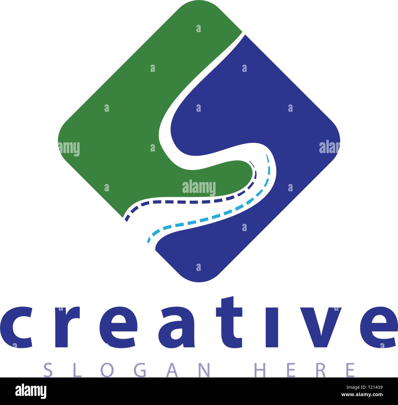 S Letter road abstract logo icon vector template Stock Vector Image ...