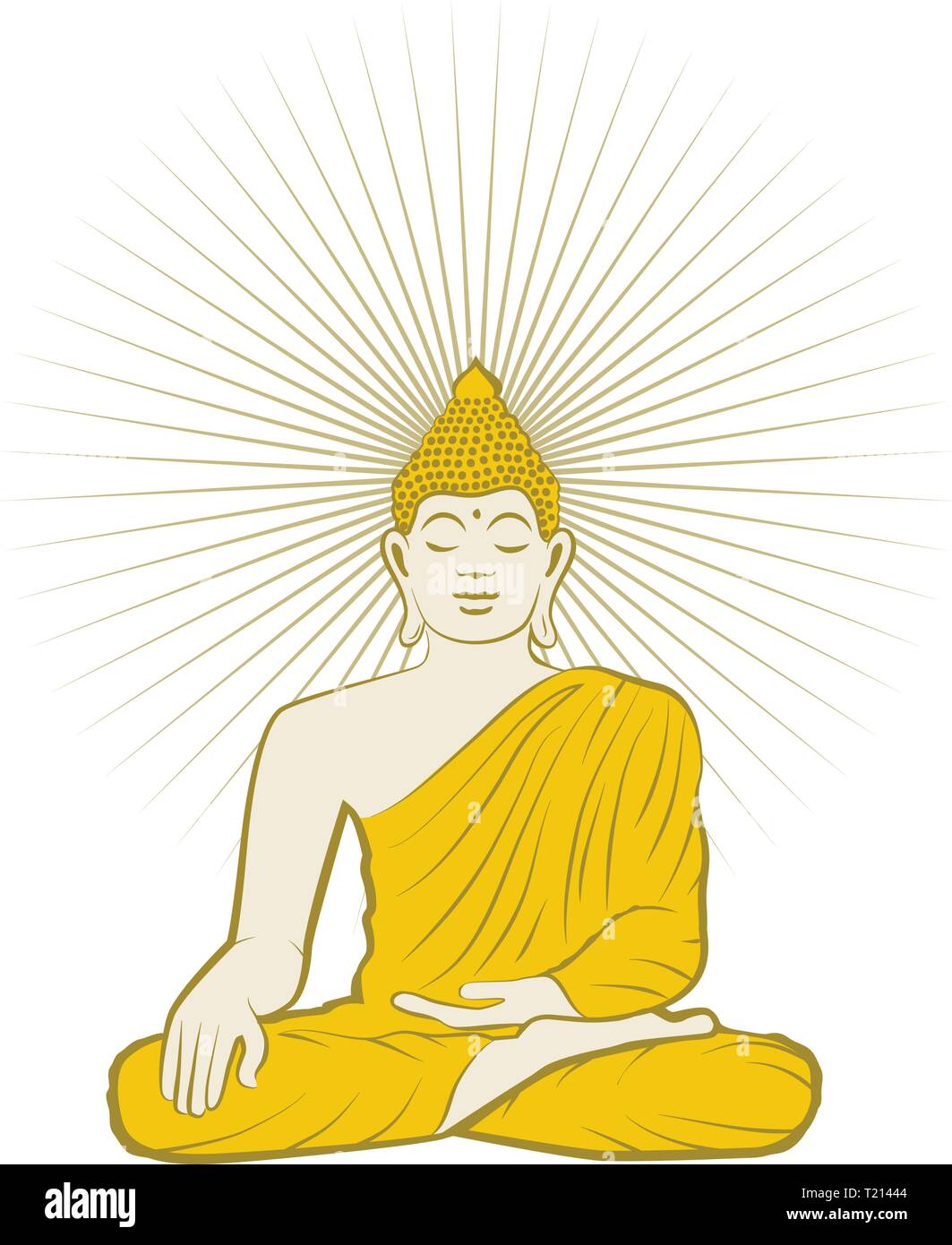Golden Buddha, vector Stock Vector Image & Art - Alamy