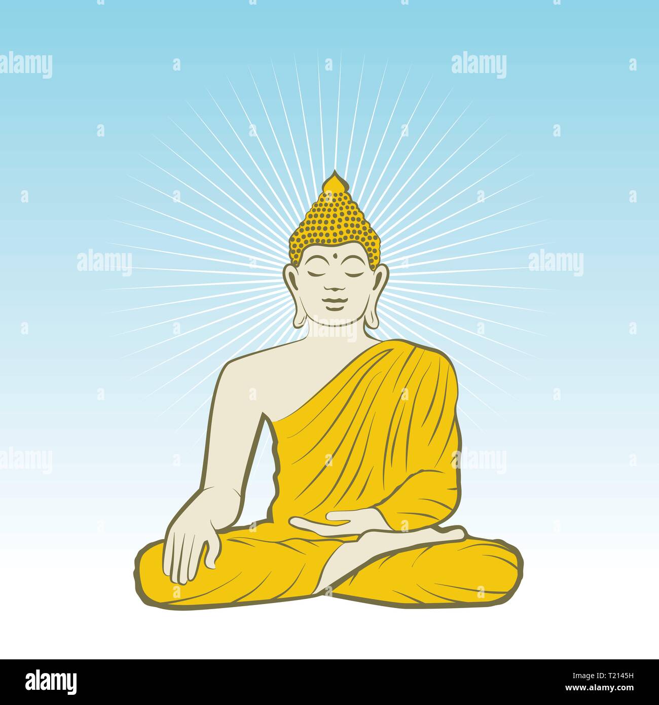 Golden Buddha, vector Stock Vector Image & Art - Alamy