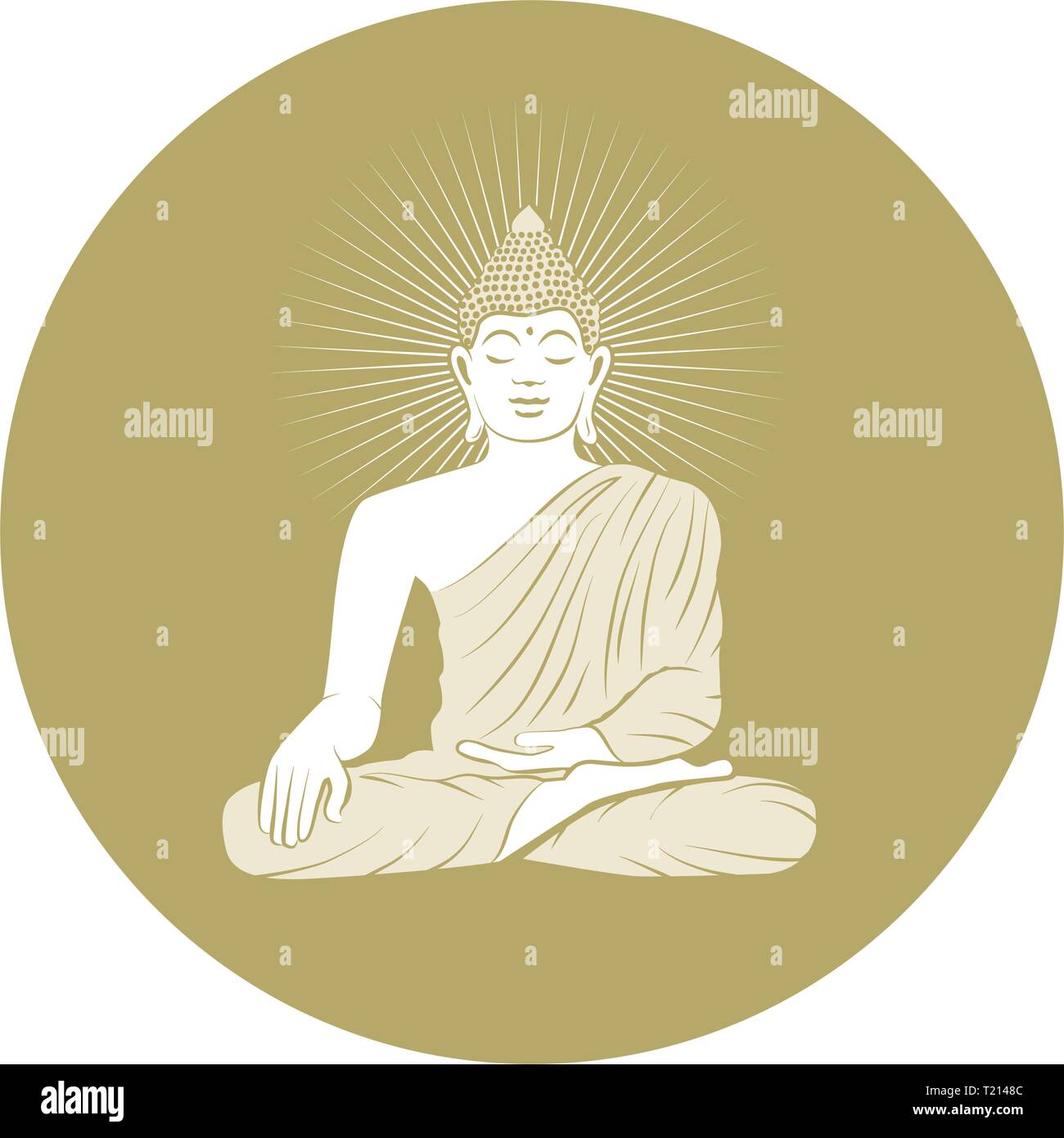 Golden Buddha, vector Stock Vector Image & Art - Alamy