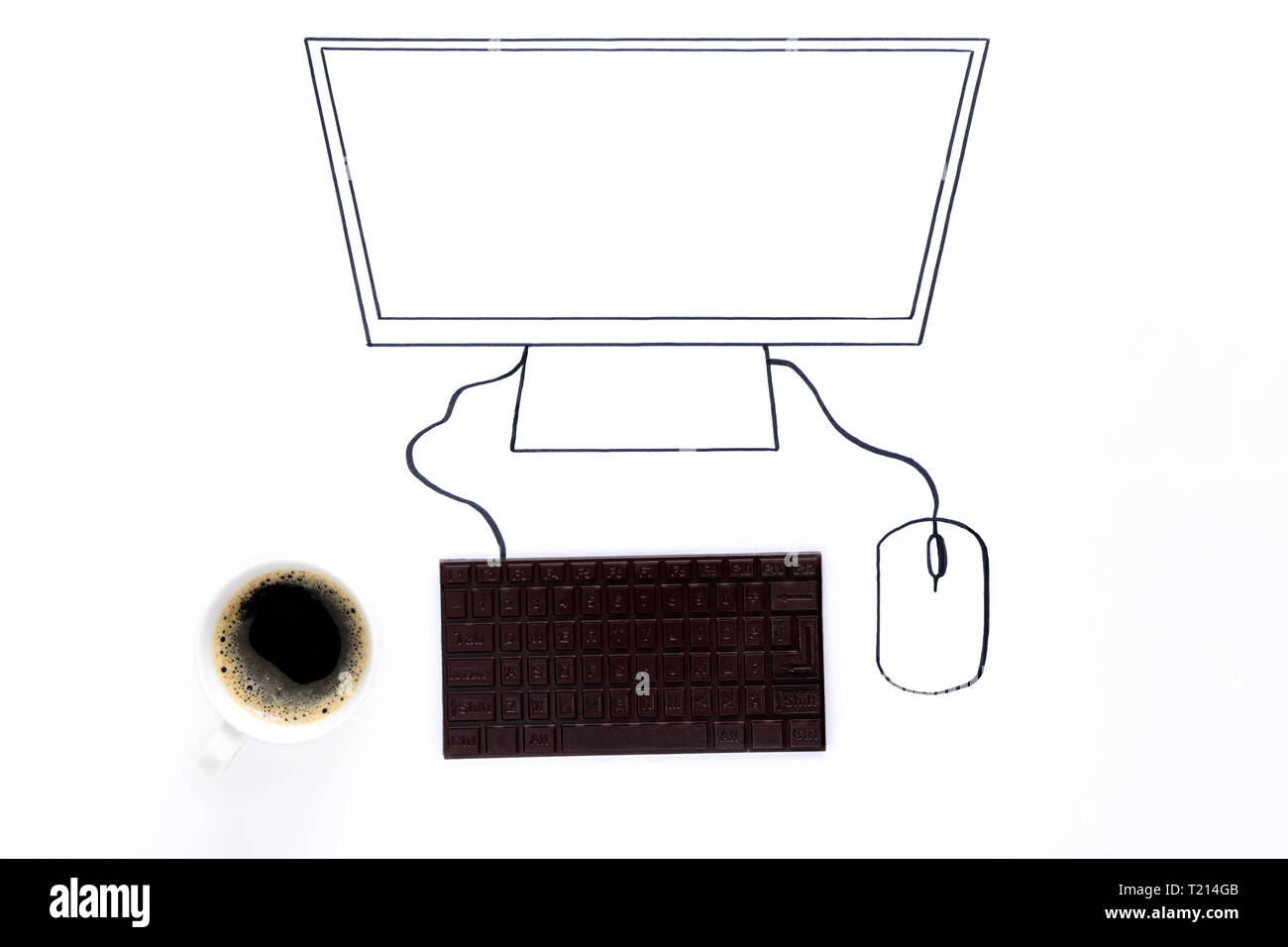 Monitor drawing Cut Out Stock Images & Pictures - Alamy