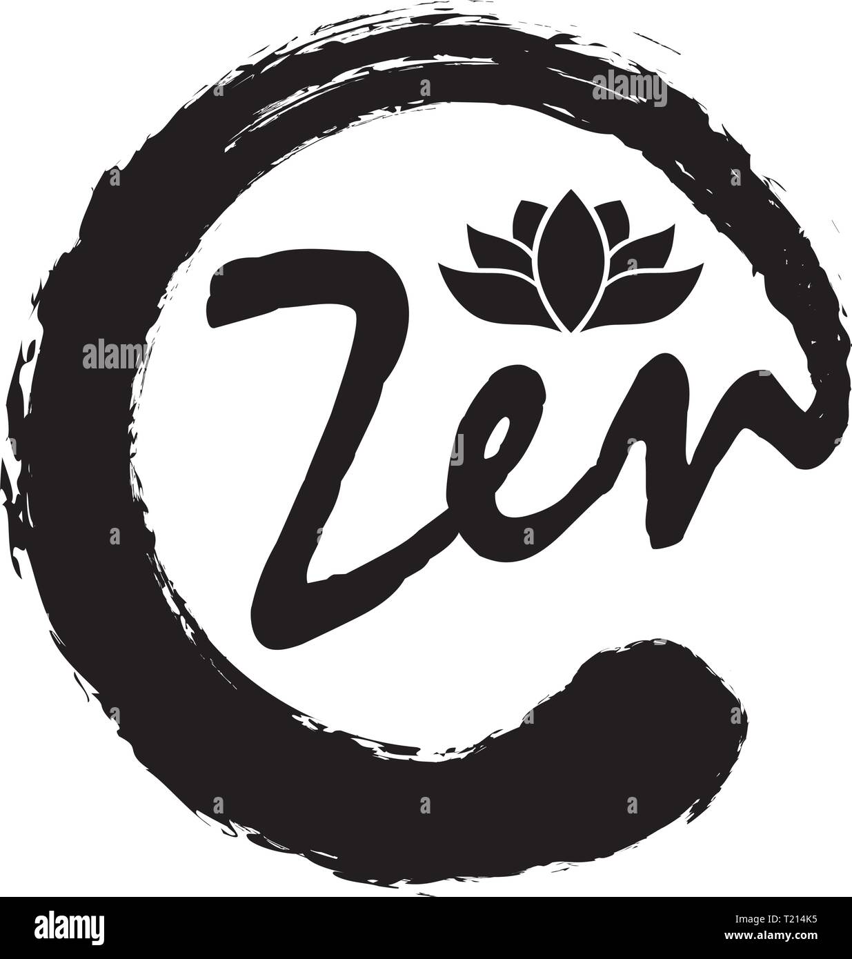 Lotus flower and zen symbol Stock Vector Image & Art - Alamy