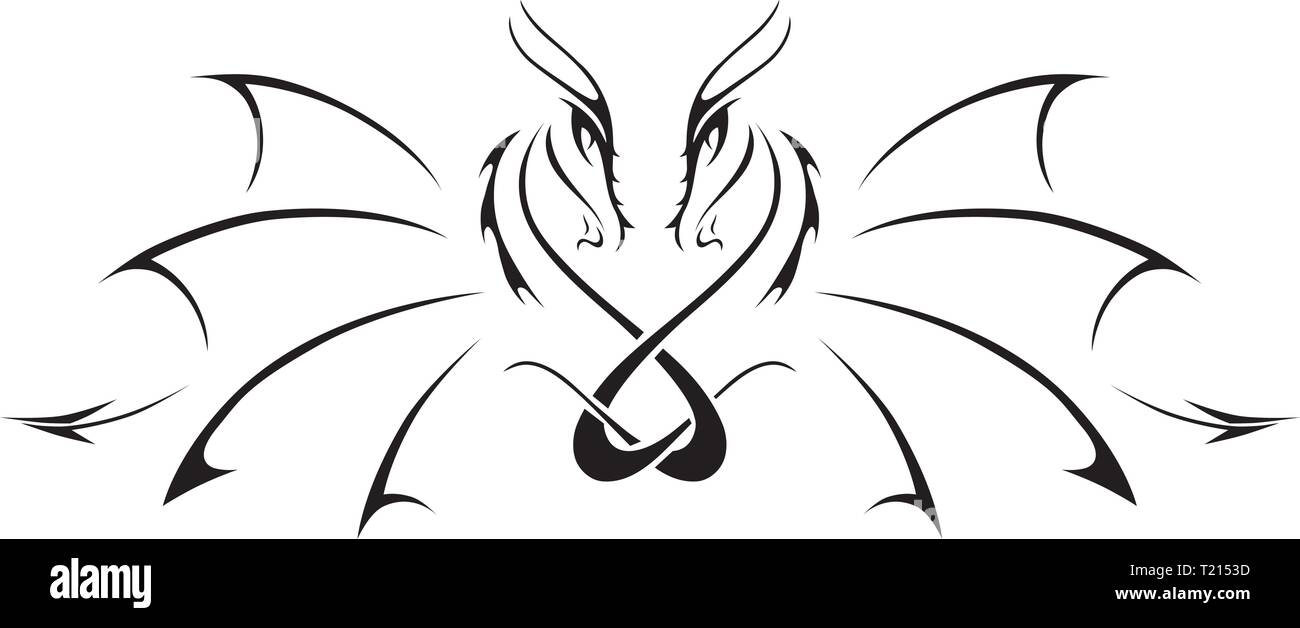 Two water dragons Stock Vector Images - Alamy