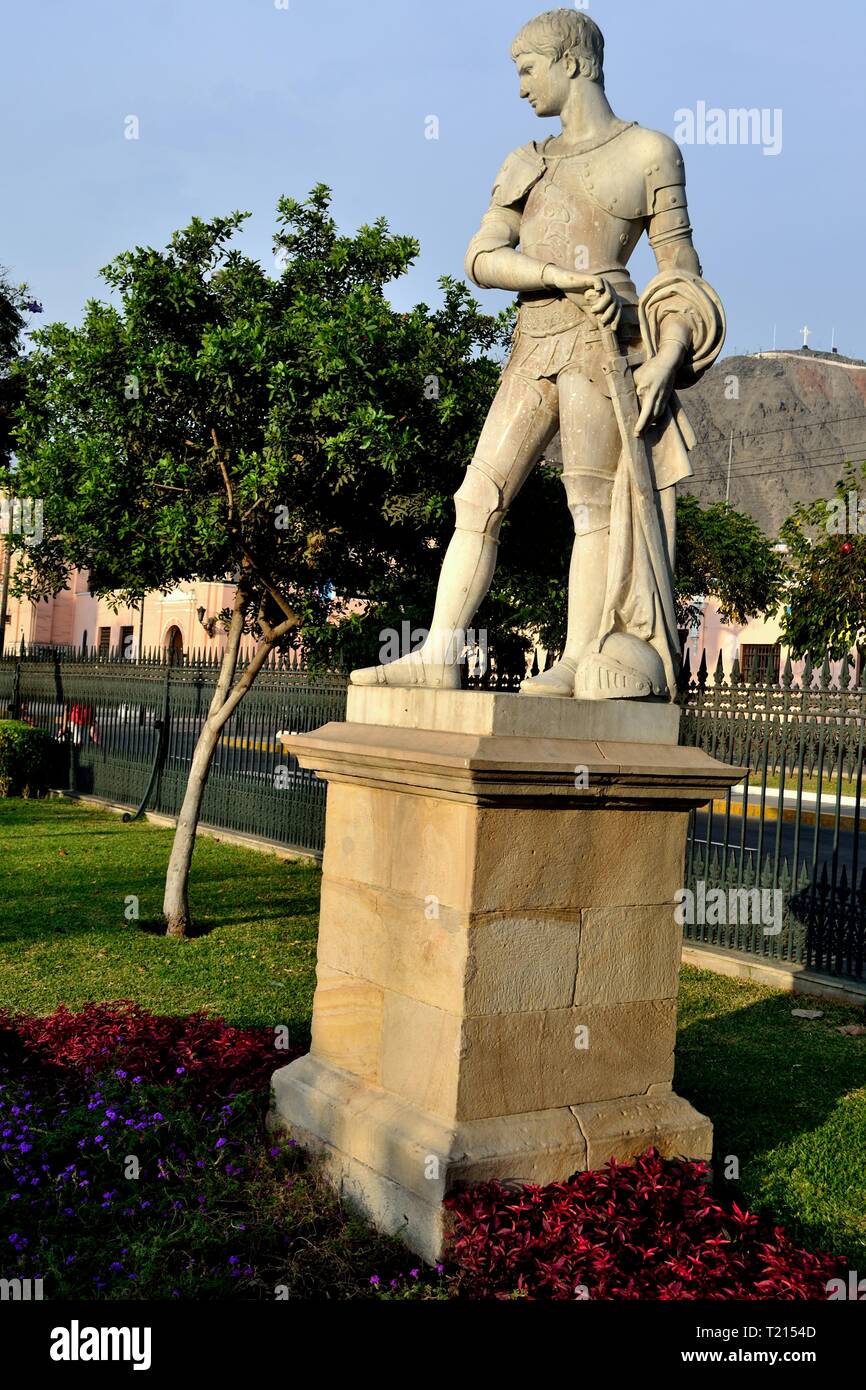 Rimac -Aries statue - Parque de la Alameda in LIMA. Department of Lima ...