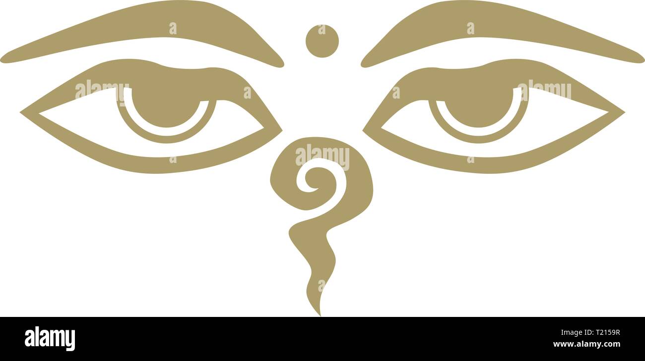 Gold Buddha eyes Stock Vector Image & Art - Alamy