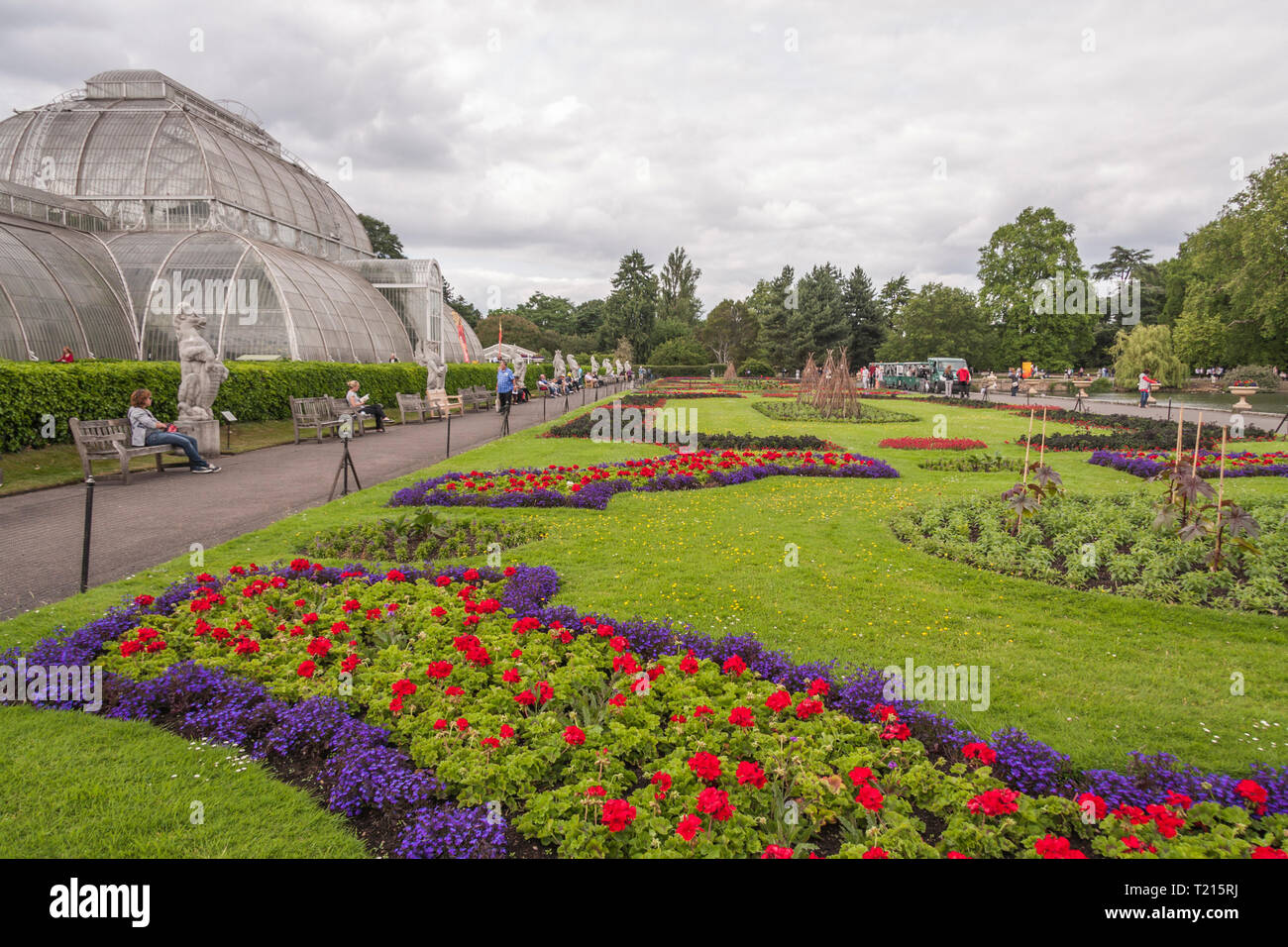 Scenic view of botanical gardens in Kew Gardens in London,England,UK ...