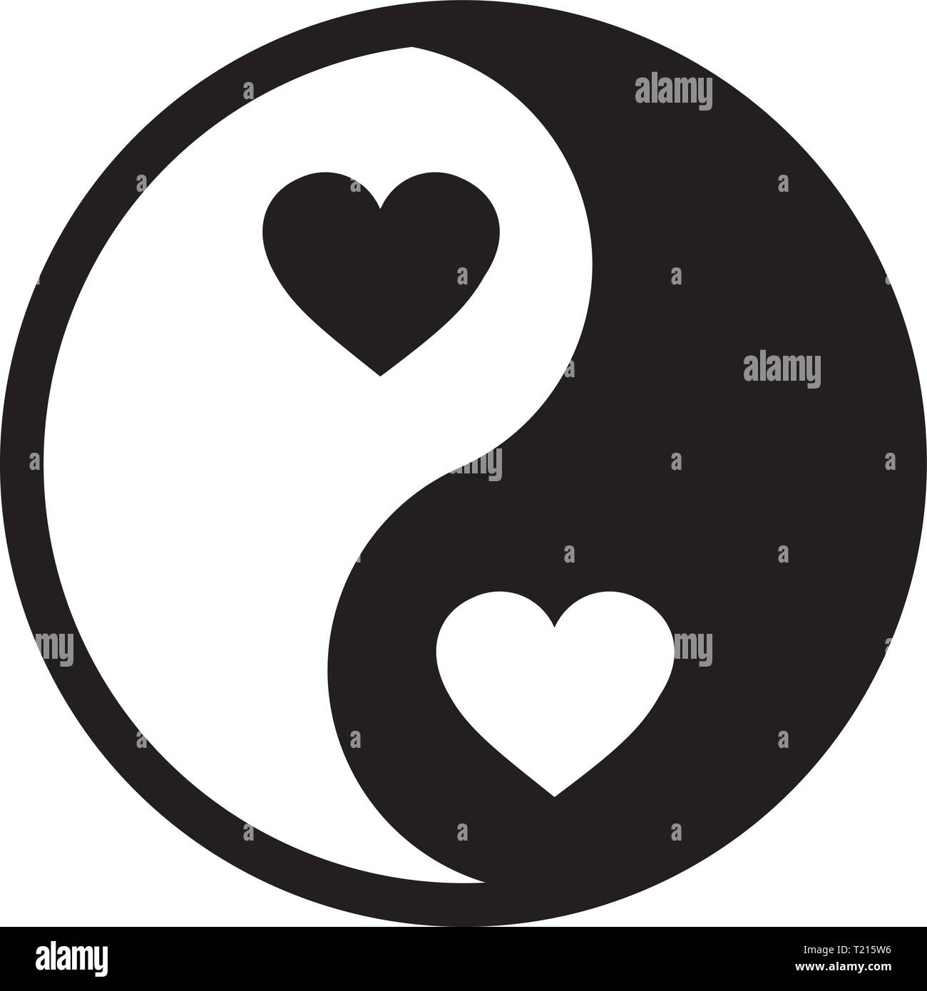 Heart yin yang symbol hi-res stock photography and images - Alamy