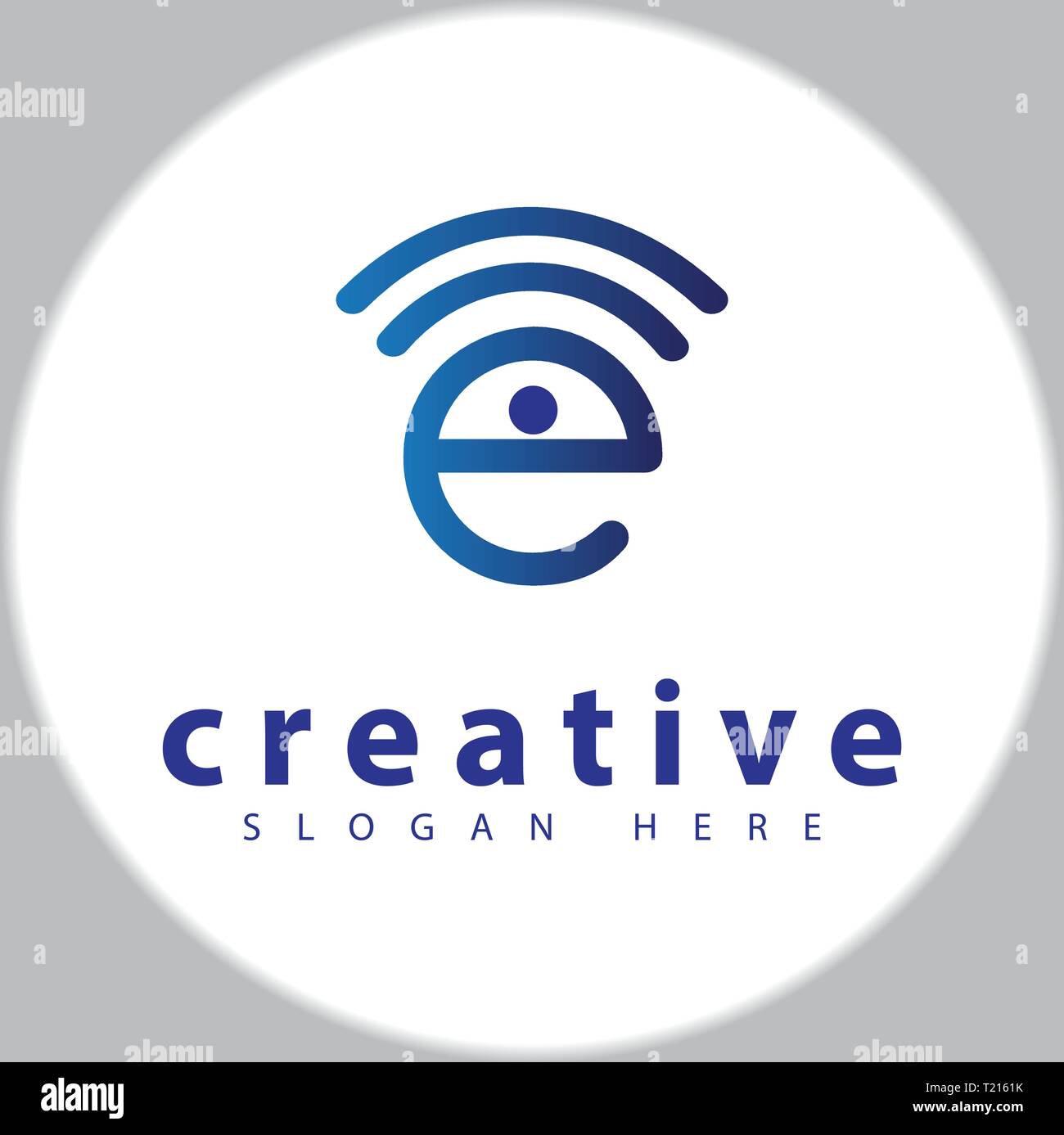 e letter with signal logo icon vector template Stock Vector Image & Art ...