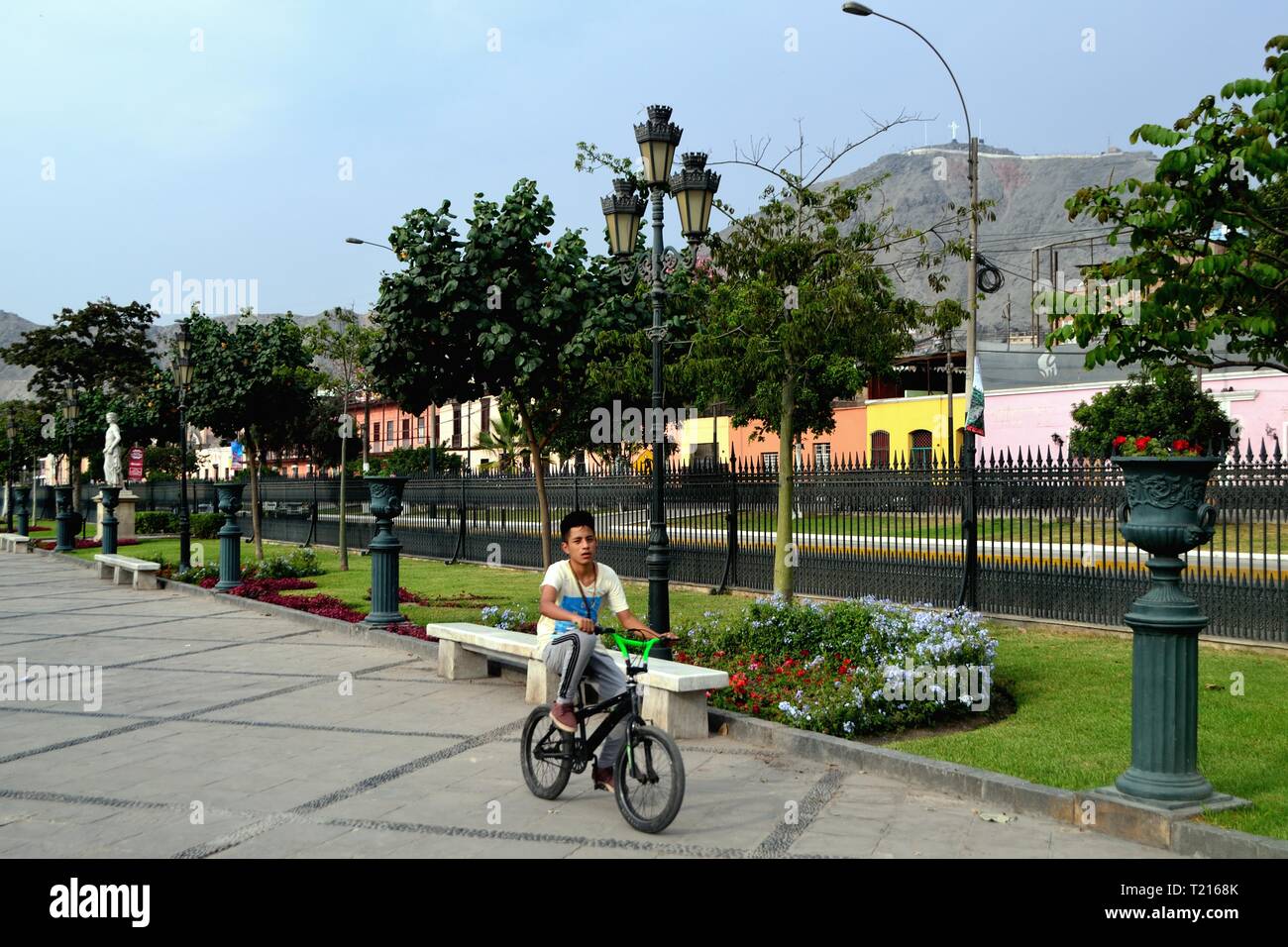 Rimac - Parque de la Alameda in LIMA. Department of Lima.PERU Stock ...